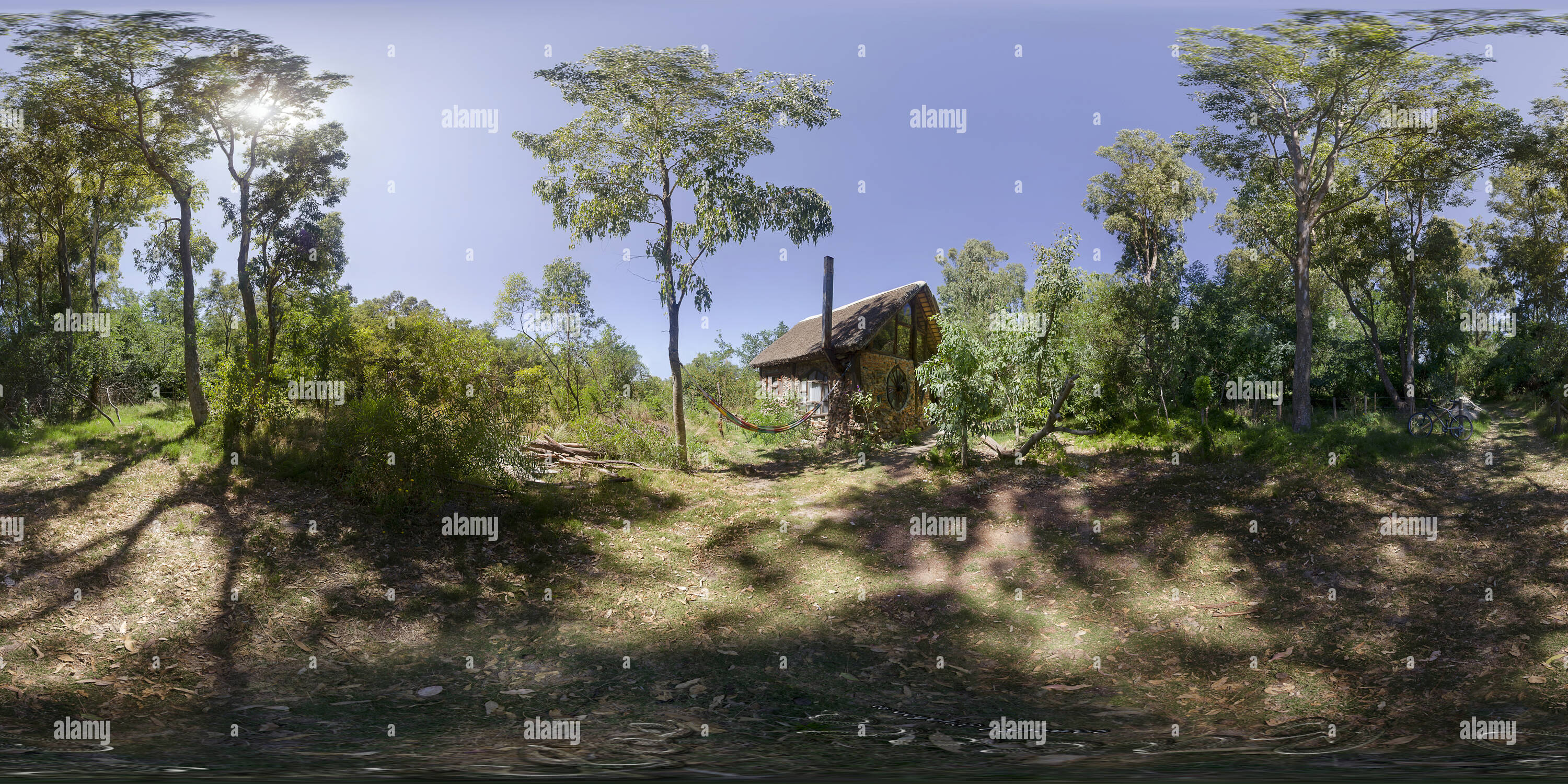 360° view of The cottage in the woods - Alamy