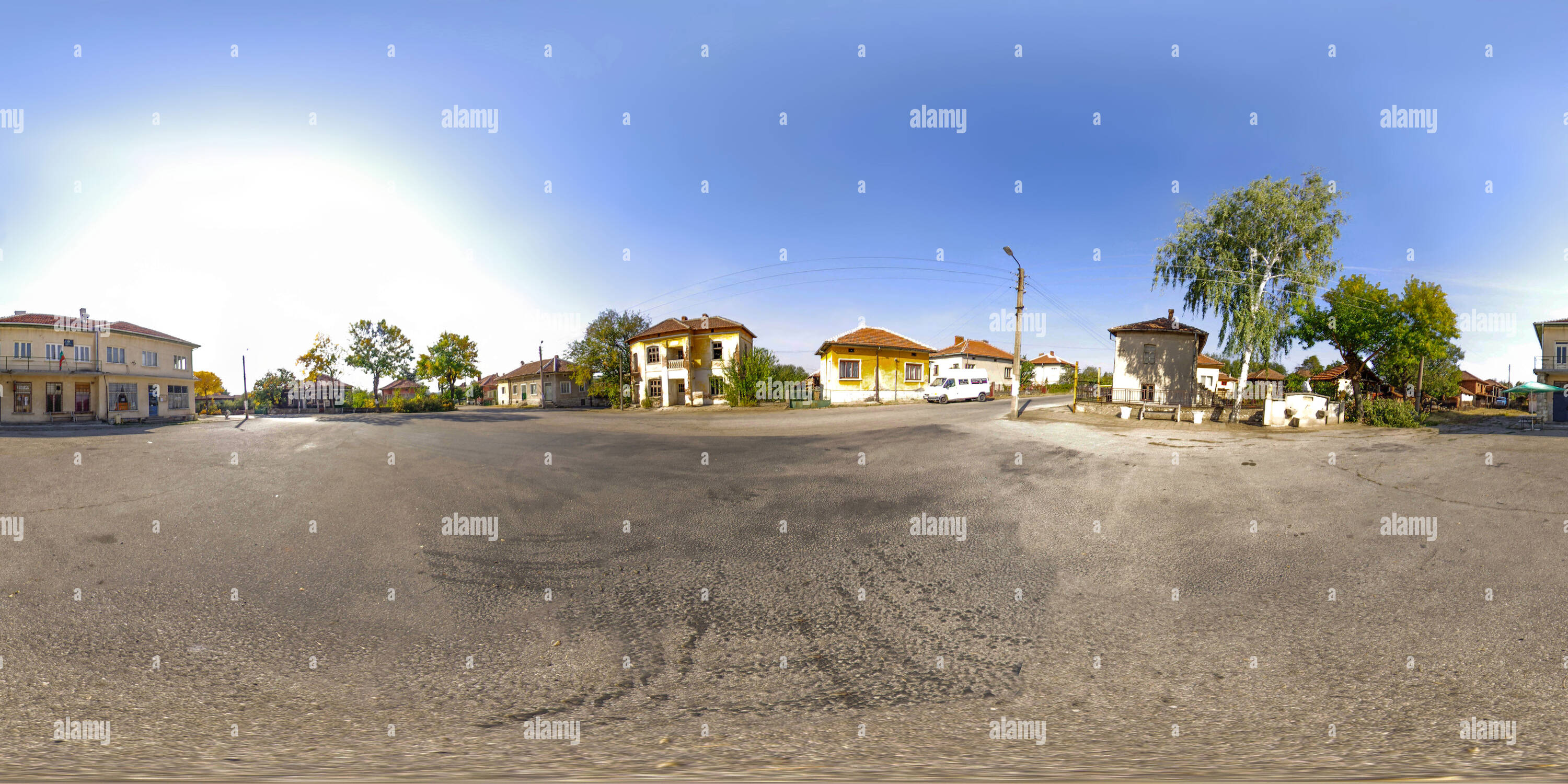 360° view of Main square at village Ivanovci near Vidin - Alamy