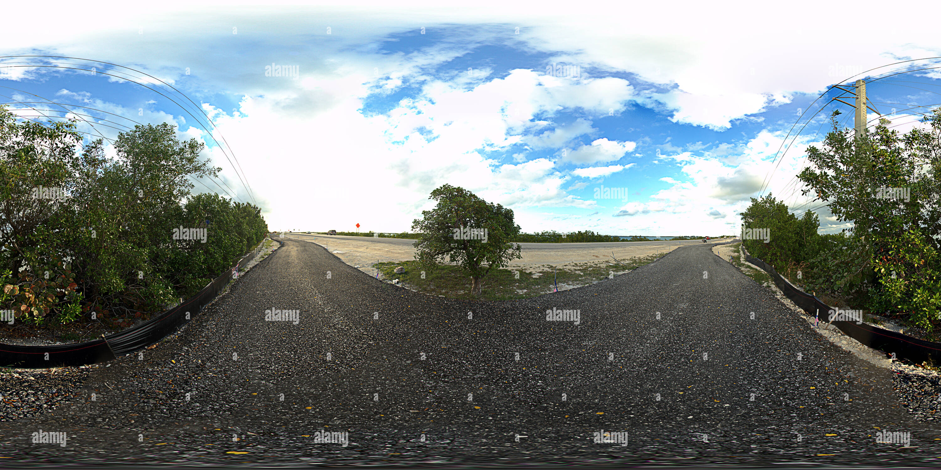360° view of Florida Key Bike Trail Construction - Alamy