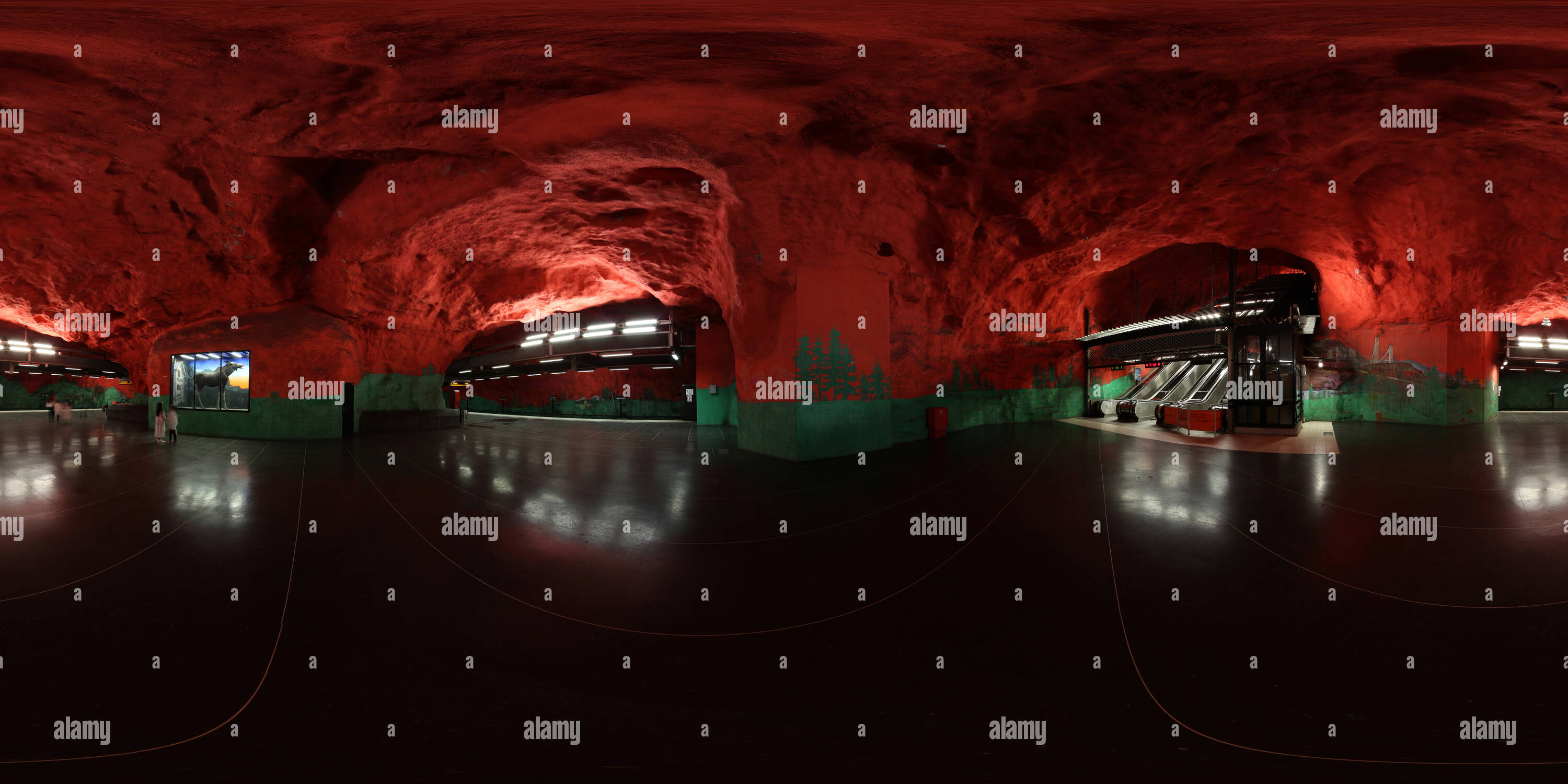 360° view of Stockholm, Solna Centrum underground station - Alamy