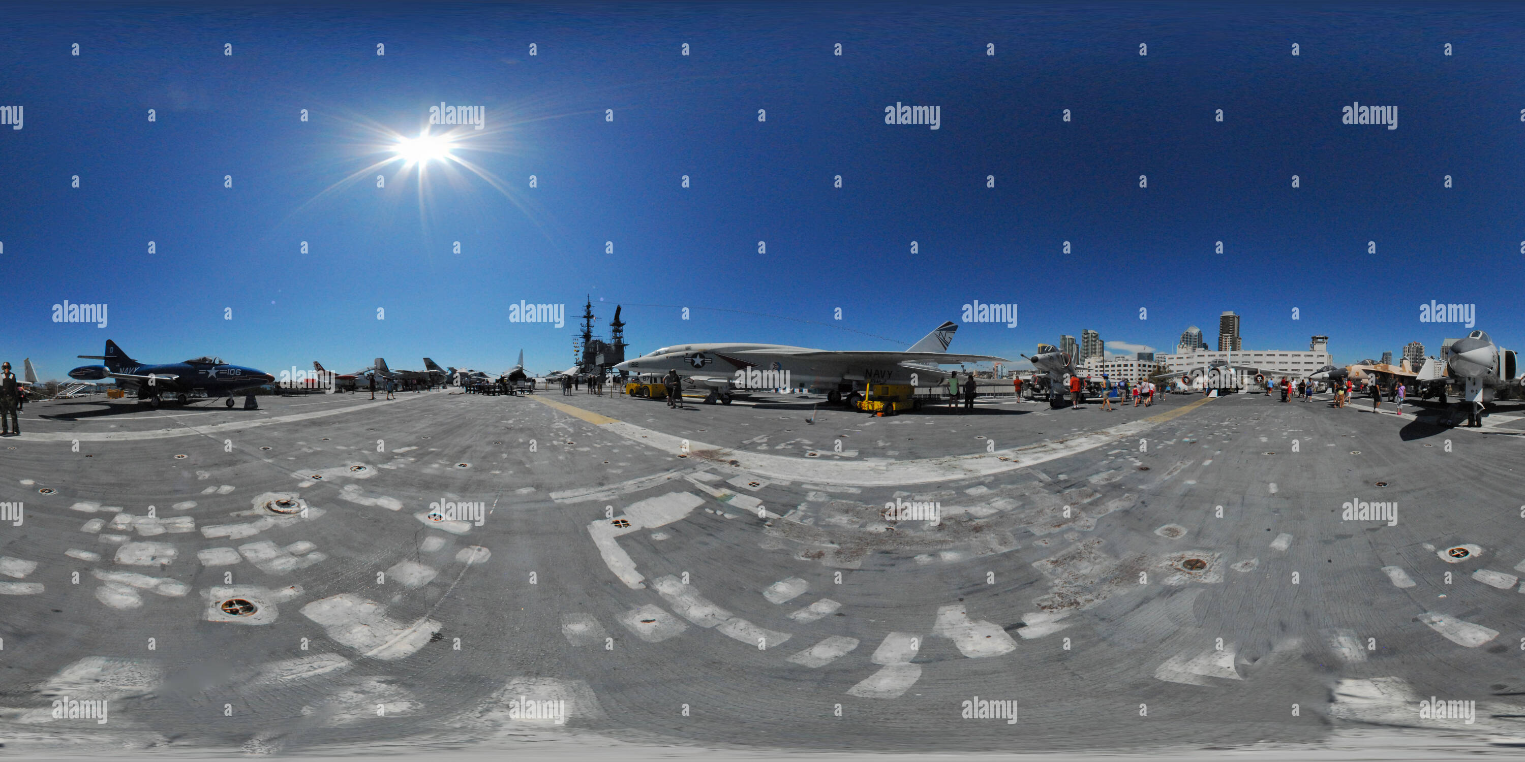 Uss midway deck hi-res stock photography and images - Alamy