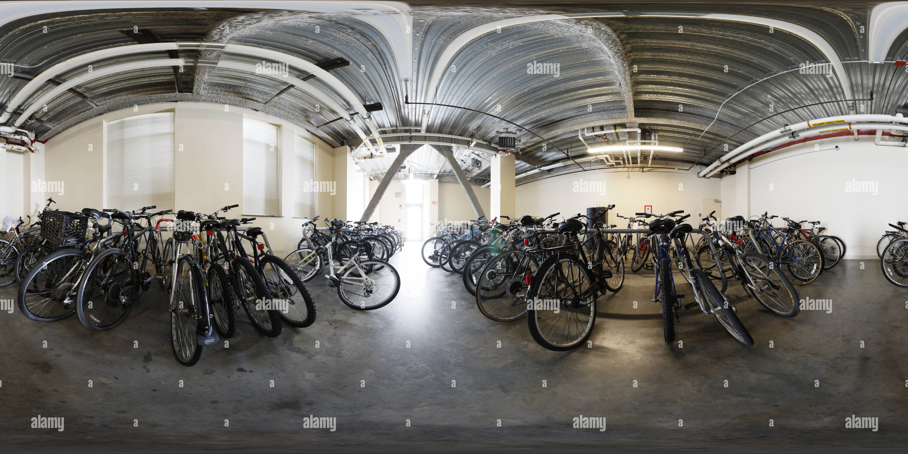 360° view of MIT Sidney-Pacific bicycle room - Alamy