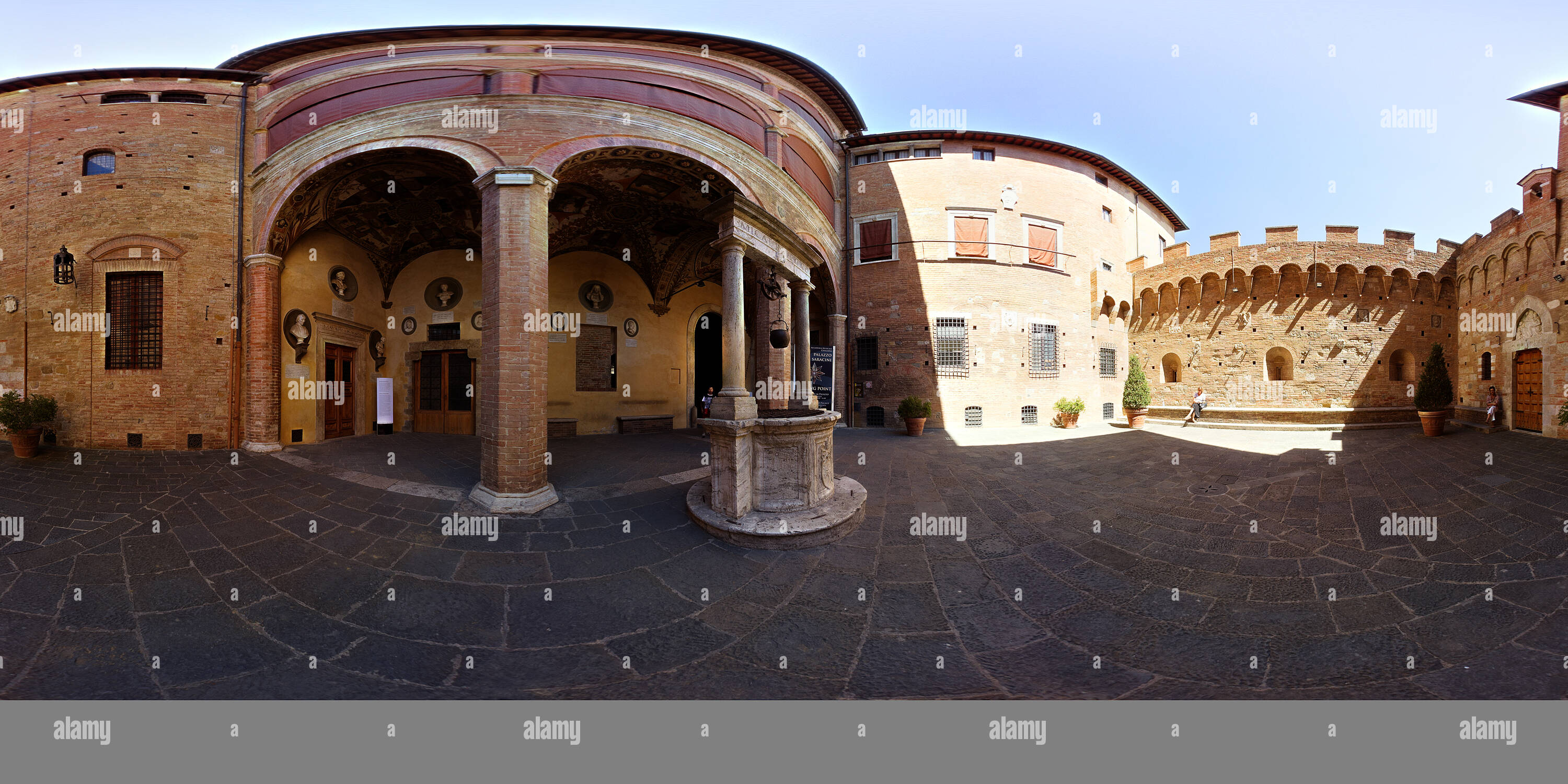 360° view of Siena, Chigi Saracini Palace - Alamy