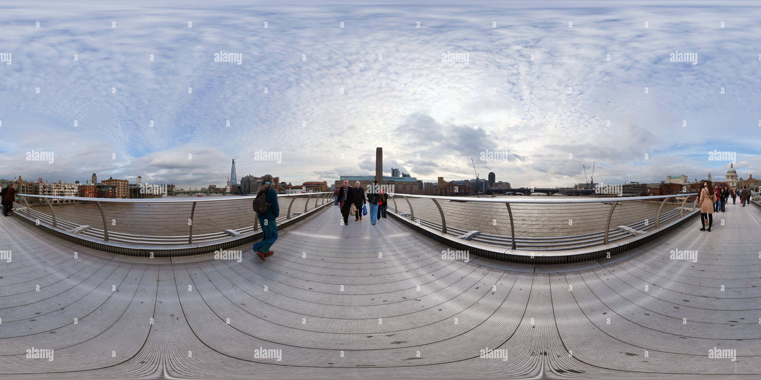 360° view of Tate Modern from the Millennium Bridge London UK - Alamy