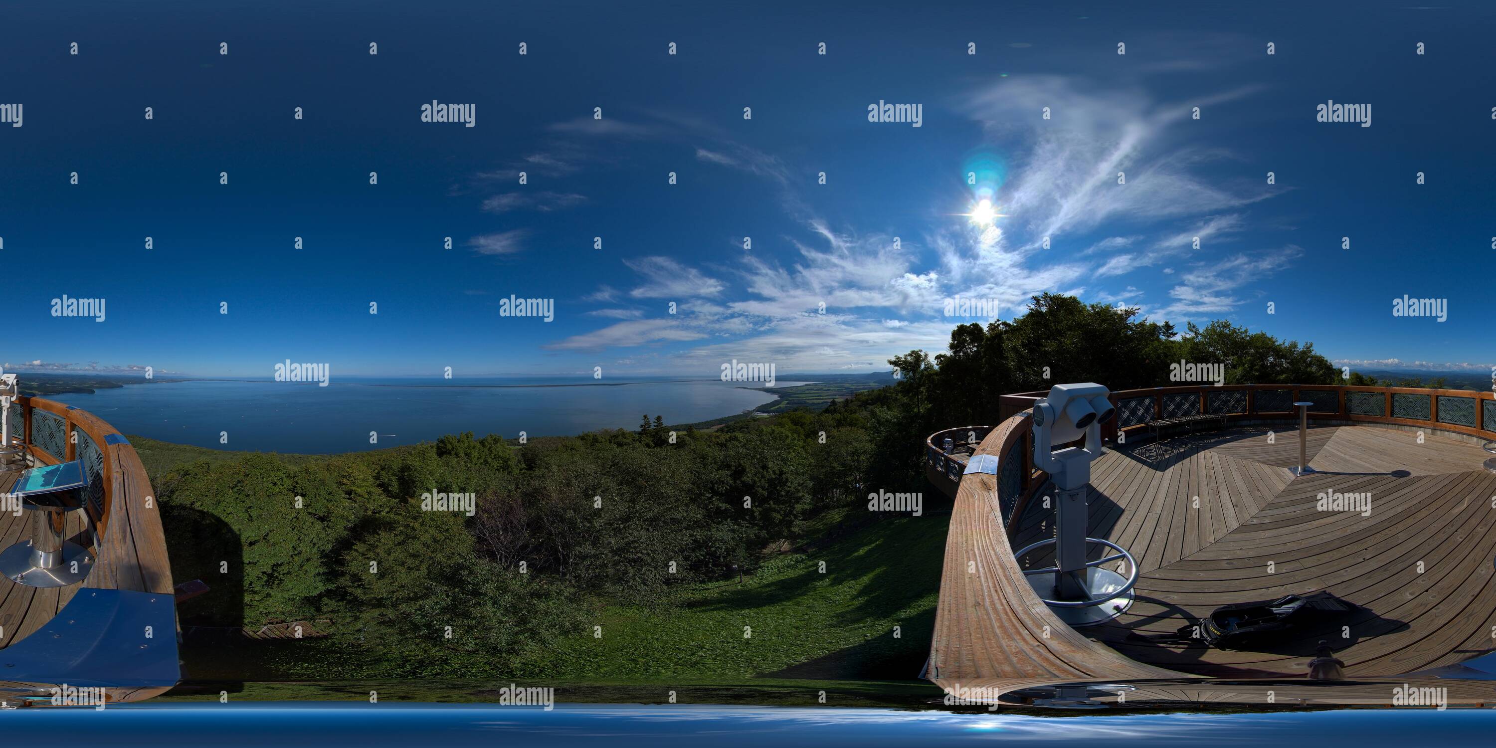 360° view of Lake Saroma Viewpoint - Alamy