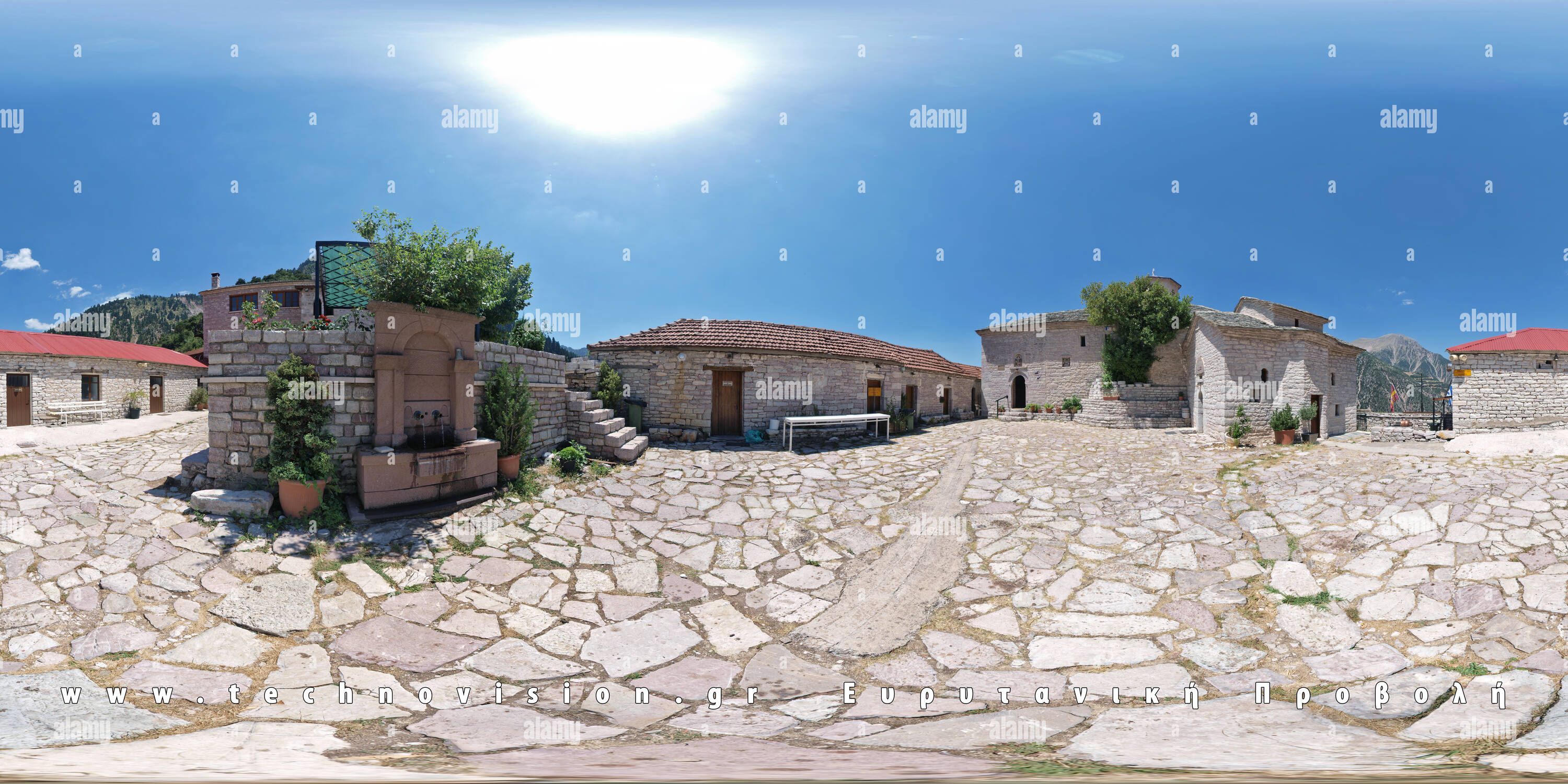 360° view of Spilia Monastery Mountain Argithea - Alamy