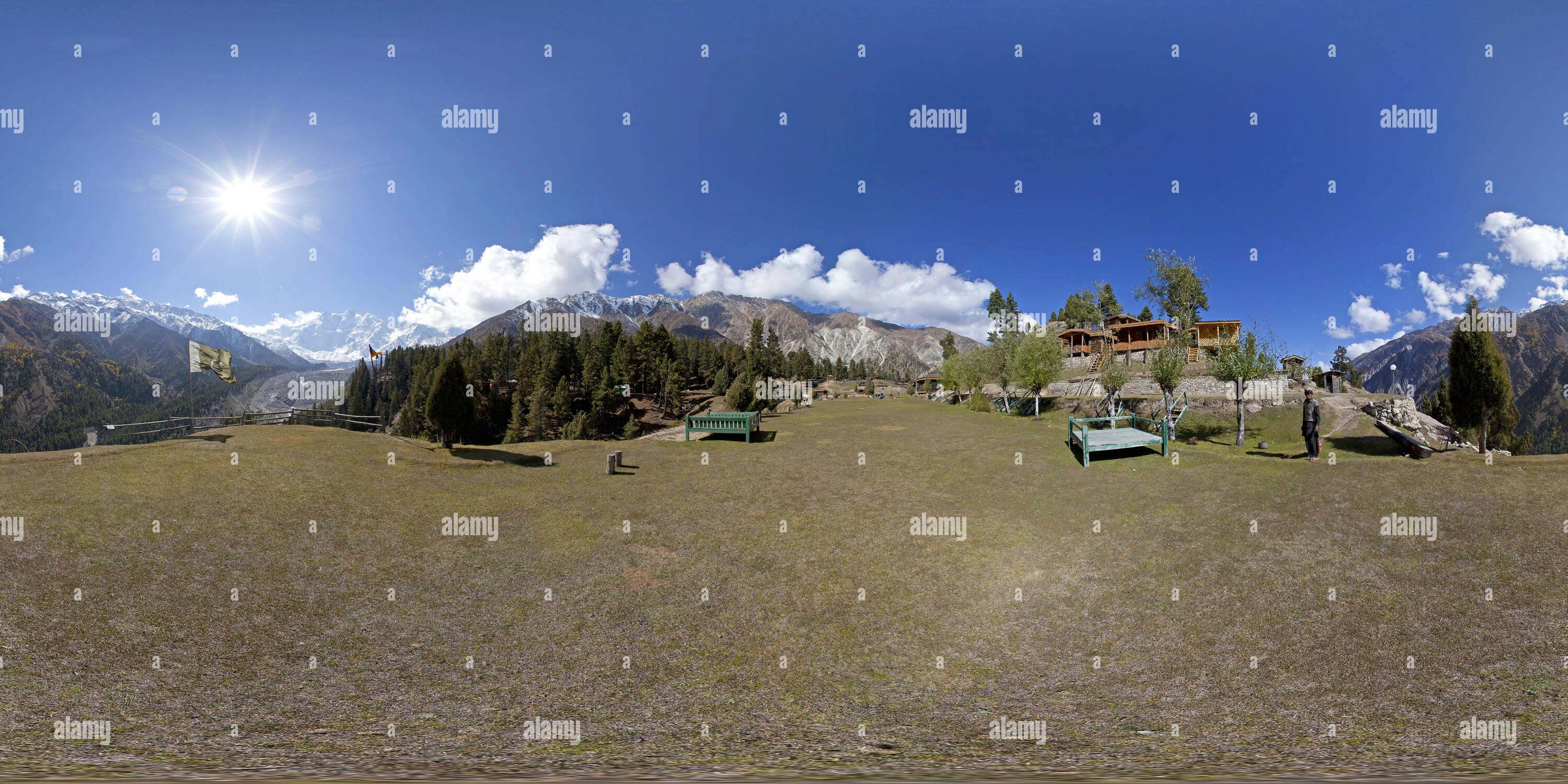 360° view of Raikot Sarai hotel,Fairy Meadows, Pakistan - Alamy