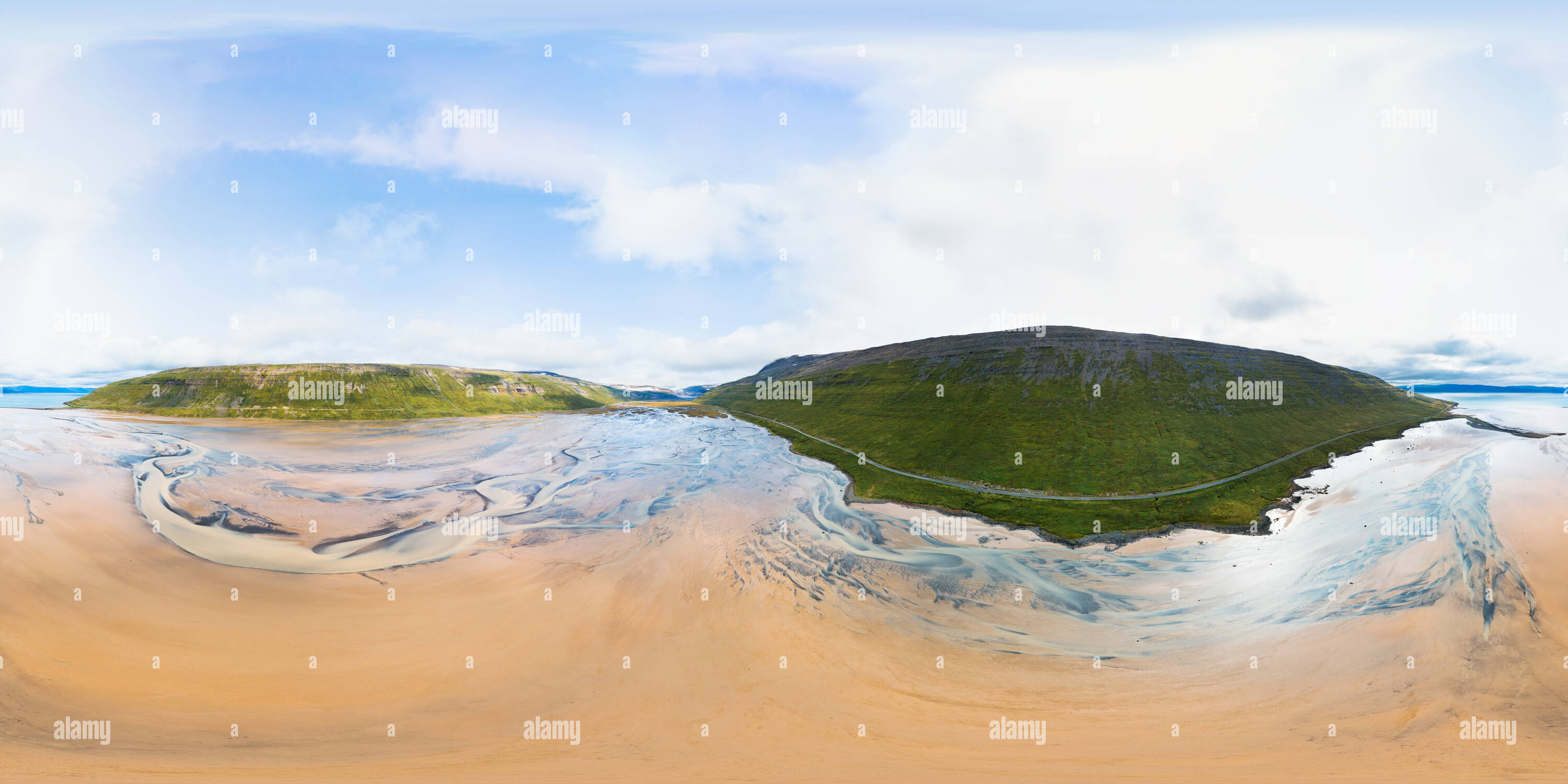 360° view of Kaldalon fjord in the Westfjords of Iceland - Alamy
