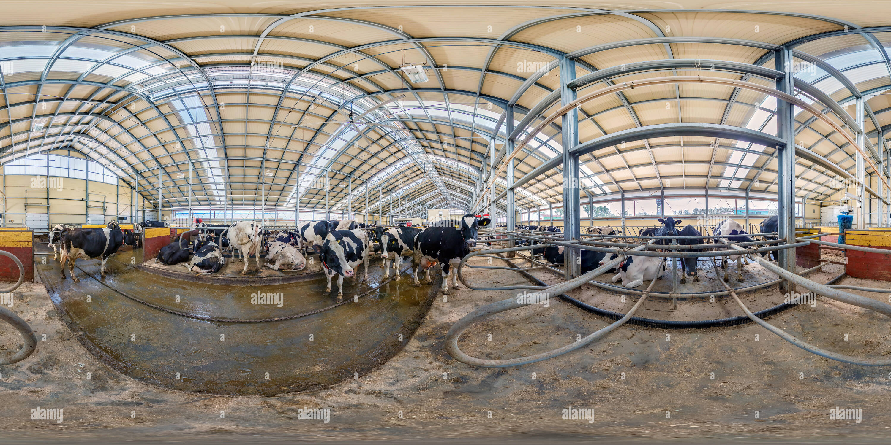 360° view of MINSK DISTRICT, BELARUS - MAY 5, 2014: Inside of the ...