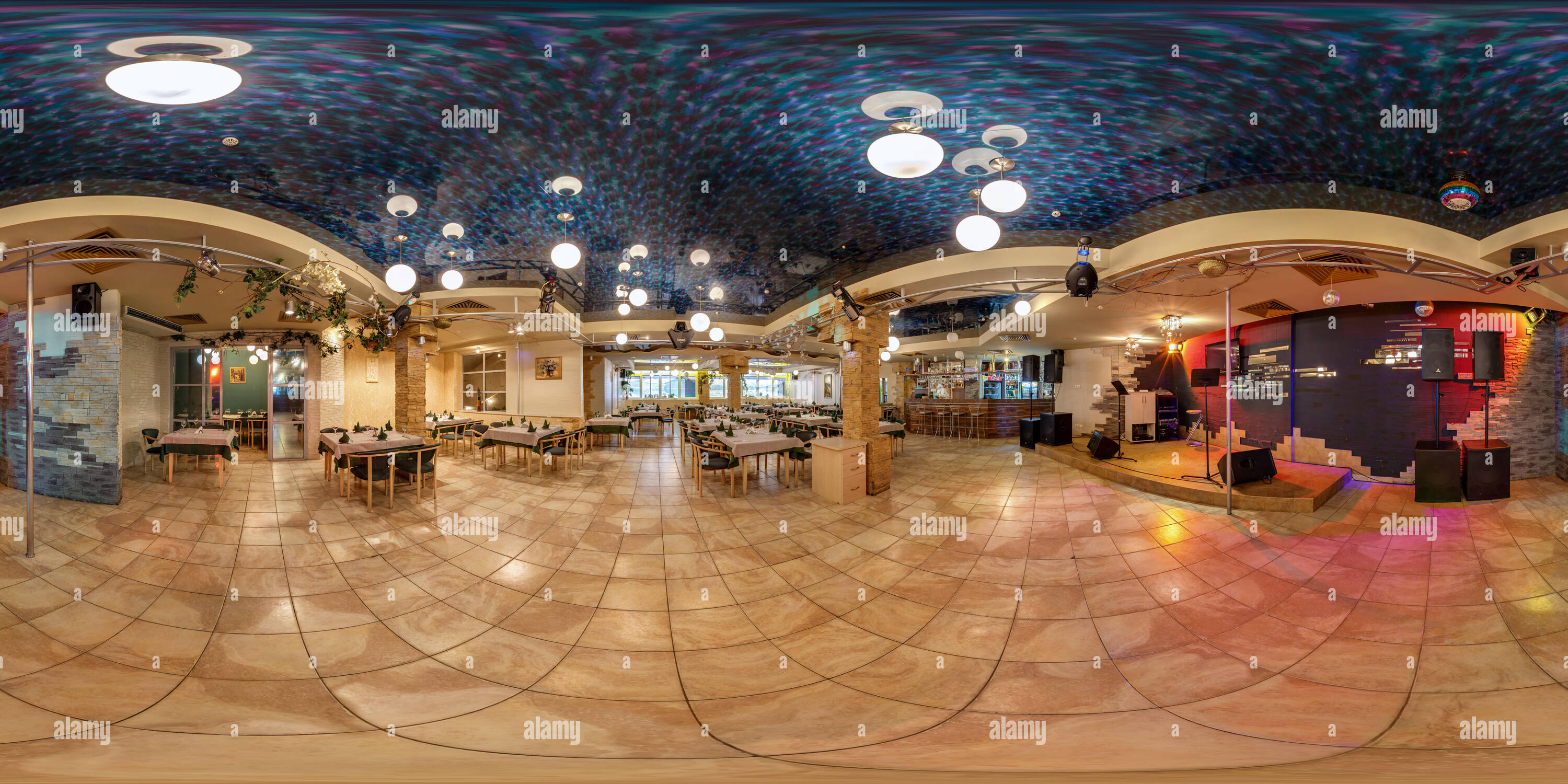 360° view of LIDA , BELARUS - MARCH 17, 2012: Inside of the interior of ...