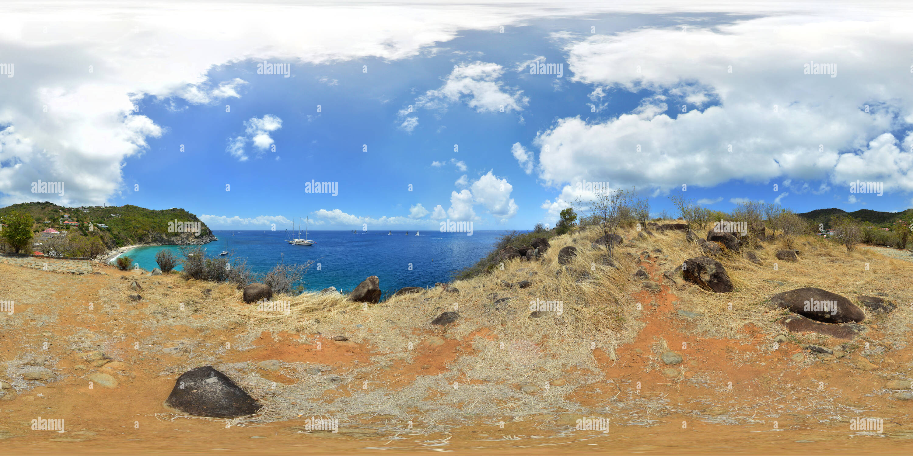 360° view of Fort Karl - Gustavia - St.Barthelemy Island - French West ...