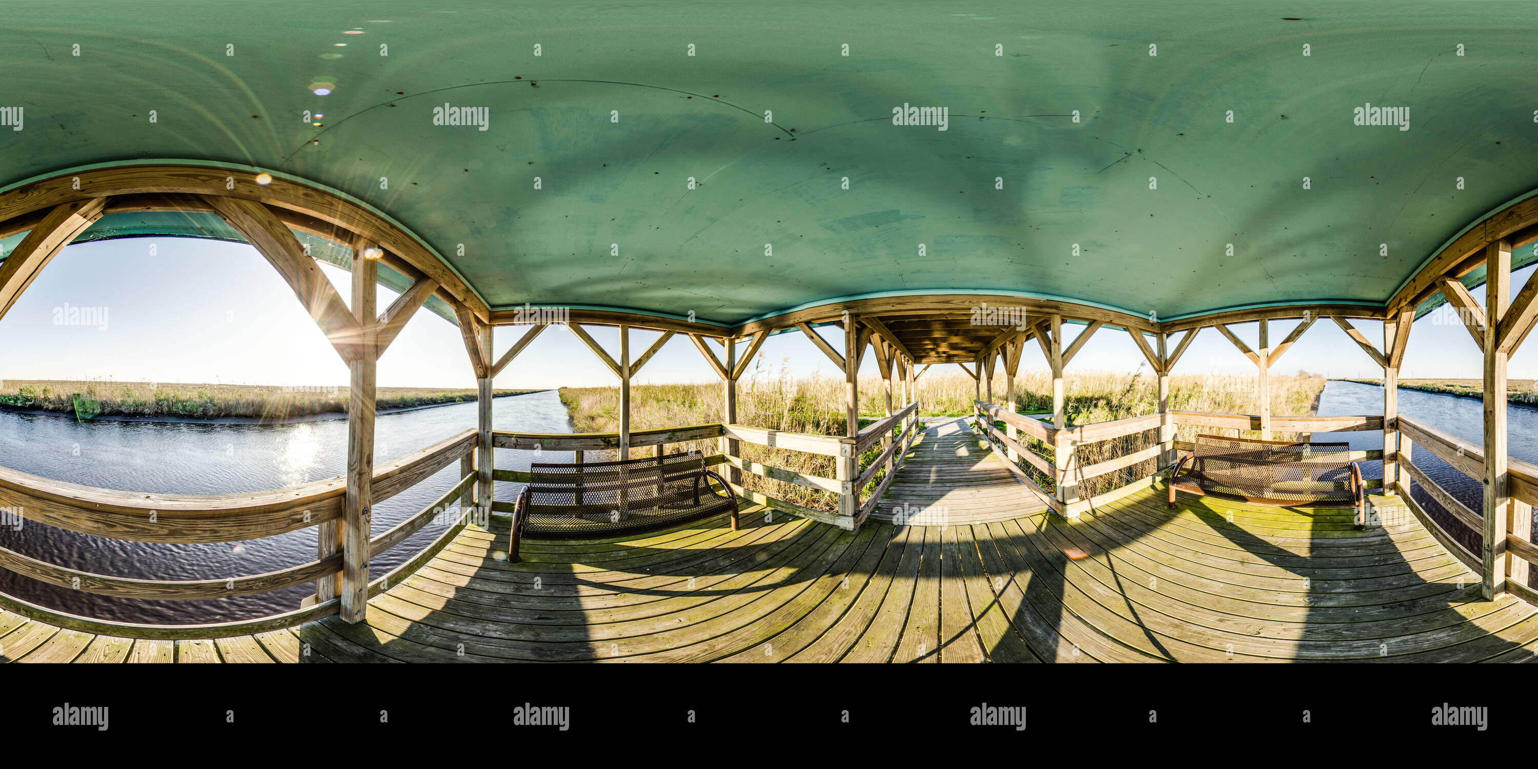 360° view of Sabine National Wildlife Refuge, Wetland Walkway - Alamy