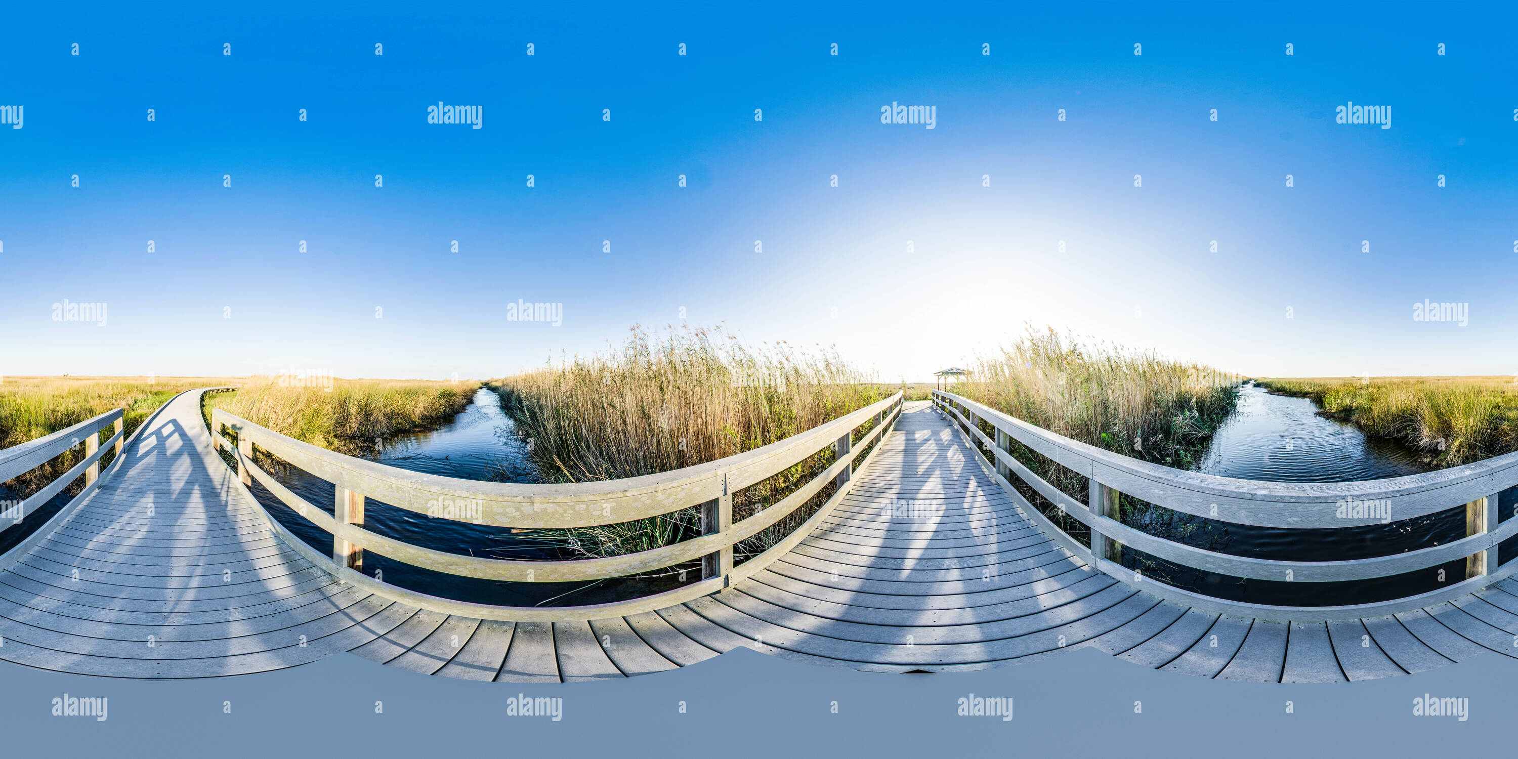 360° view of Sabine National Wildlife Refuge, Wetland Walkway - Alamy