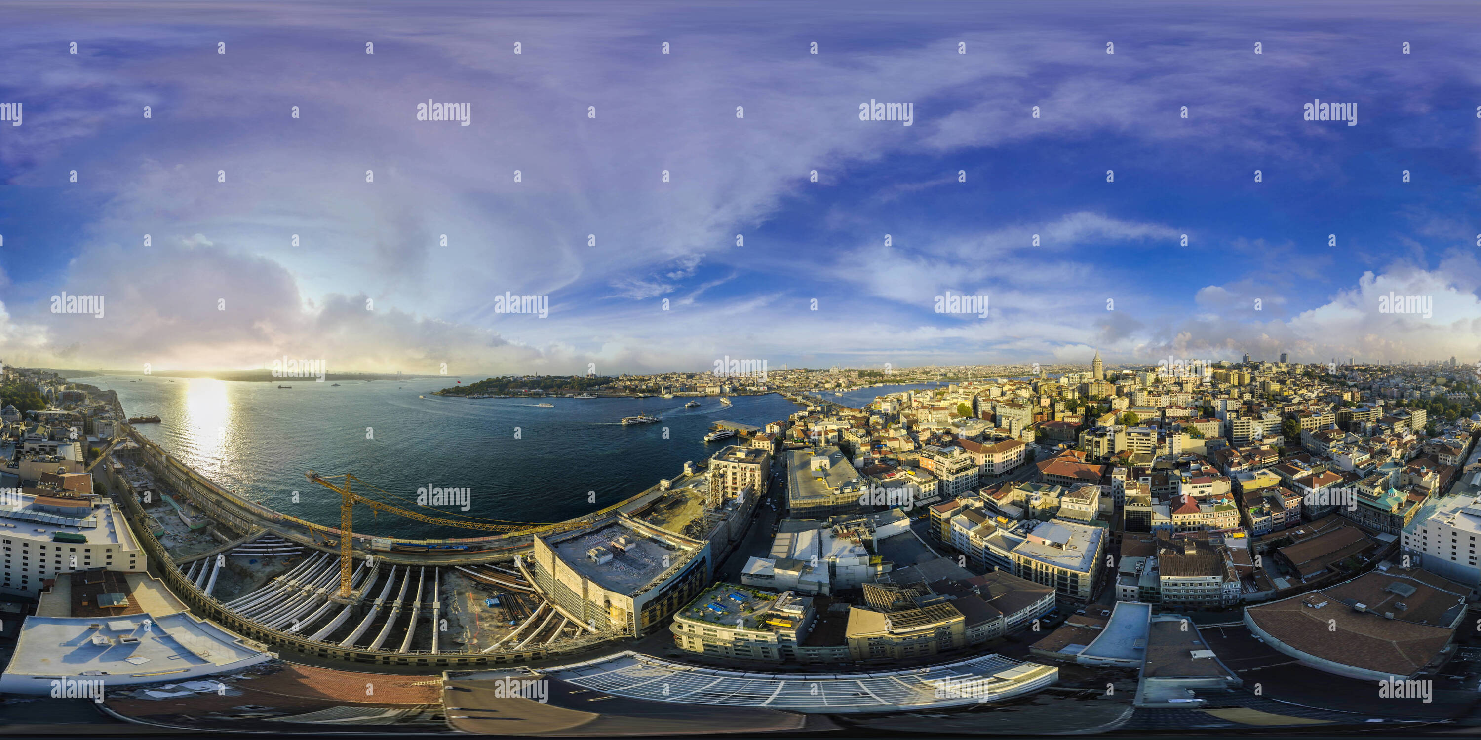 360° view of Sunrise over Istanbul - Alamy