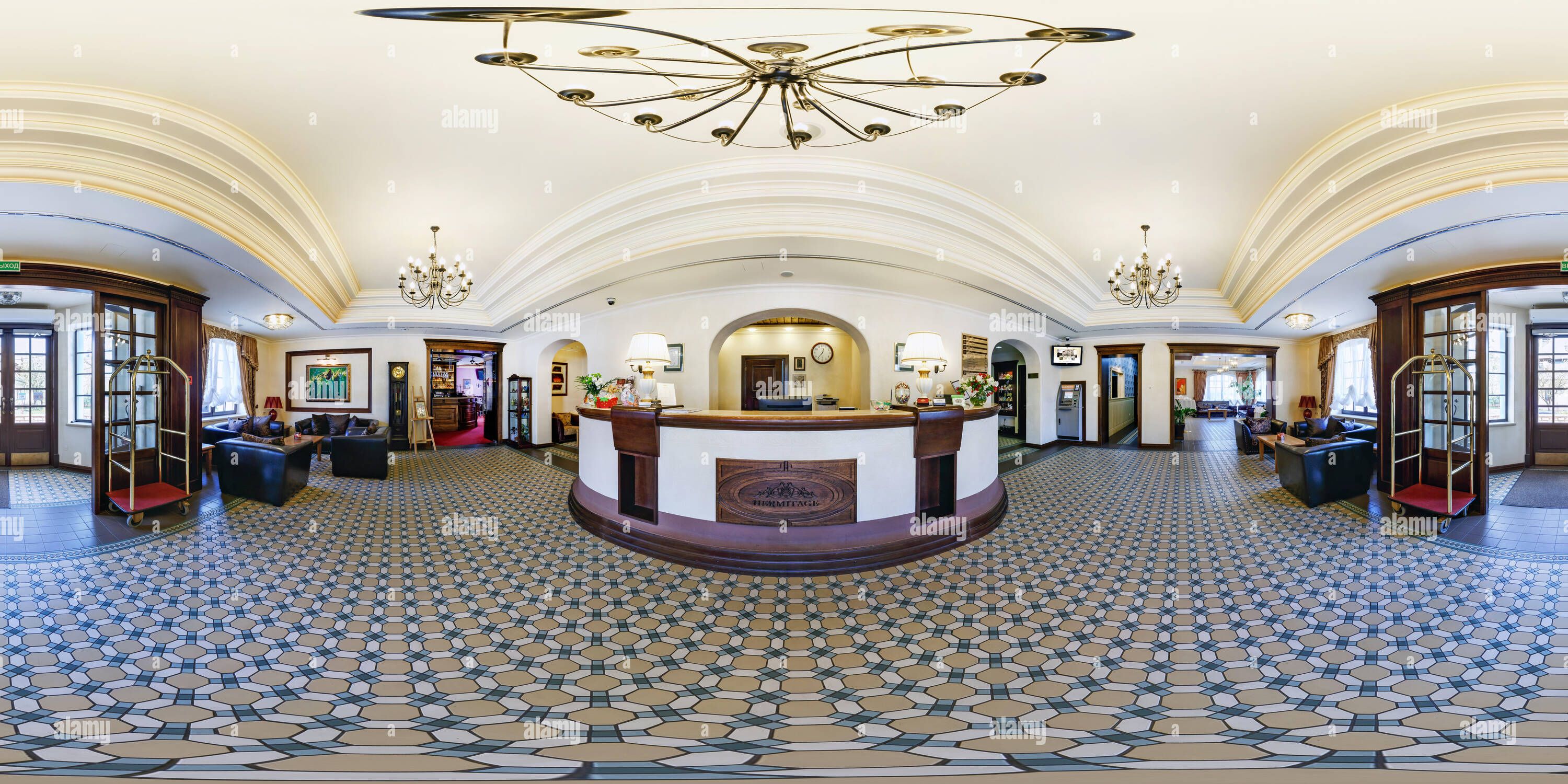 360° view of BREST, BELARUS - MAY 11, 2014: Full 360 degree panorama in ...