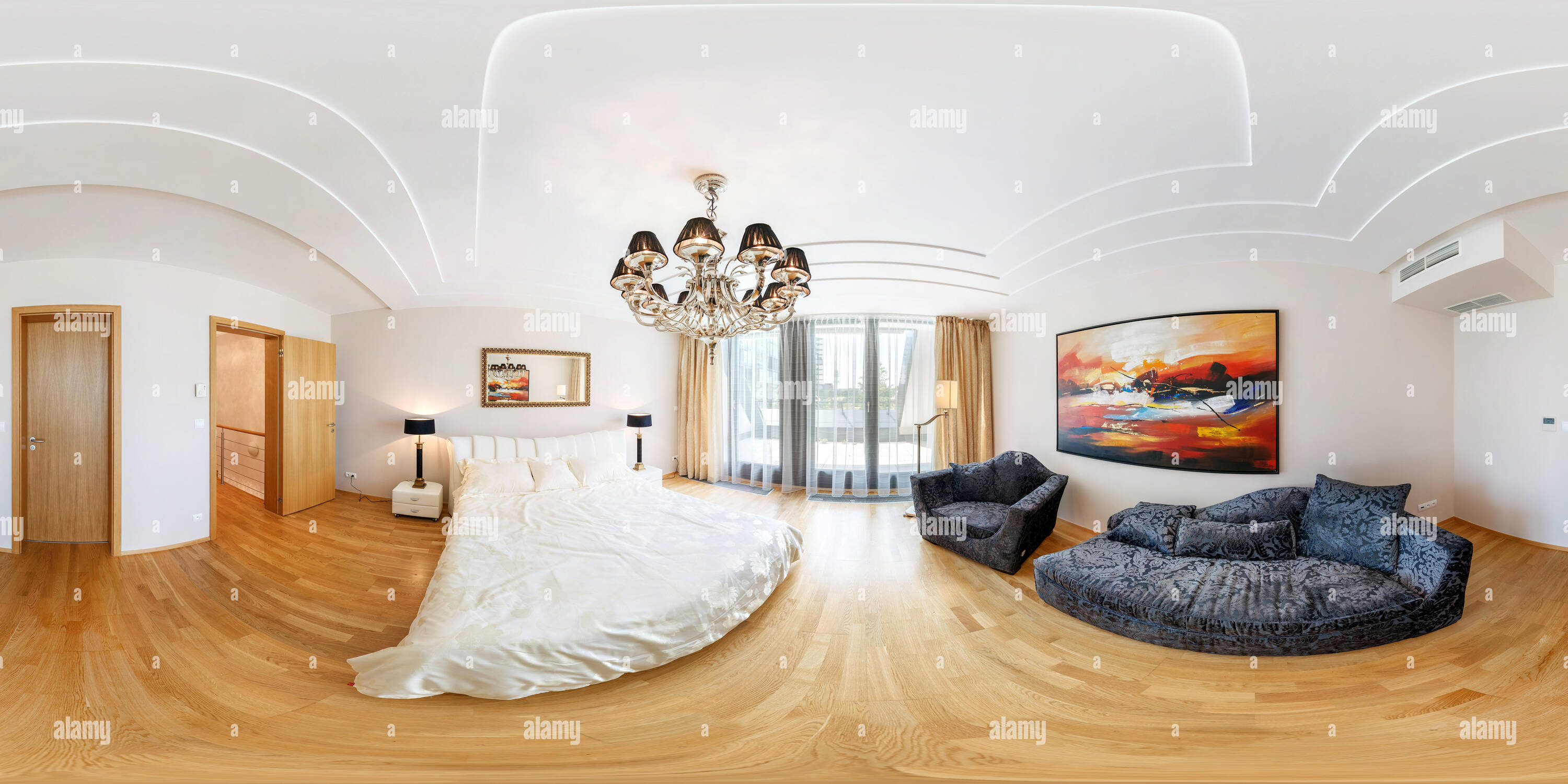 Home Interior In Panoramic 360 High Resolution Stock Photography and ...