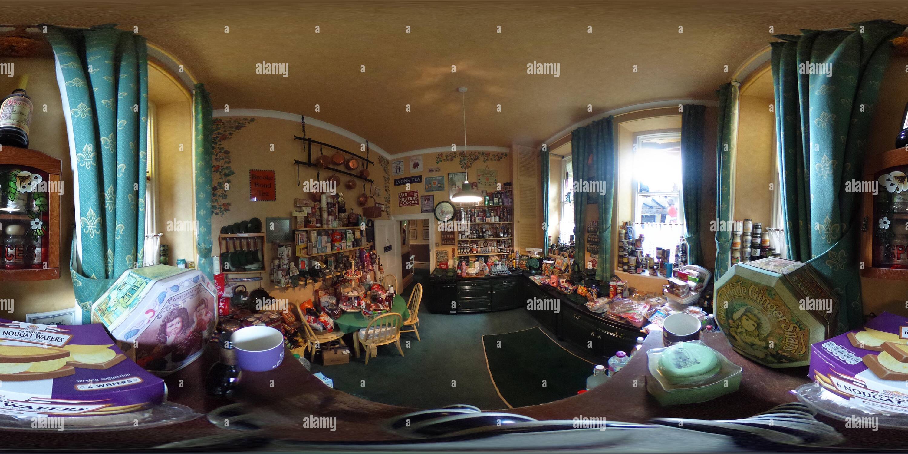 360° view of Interior panoramic photo at Abbey Cwm Hir Hall - Alamy