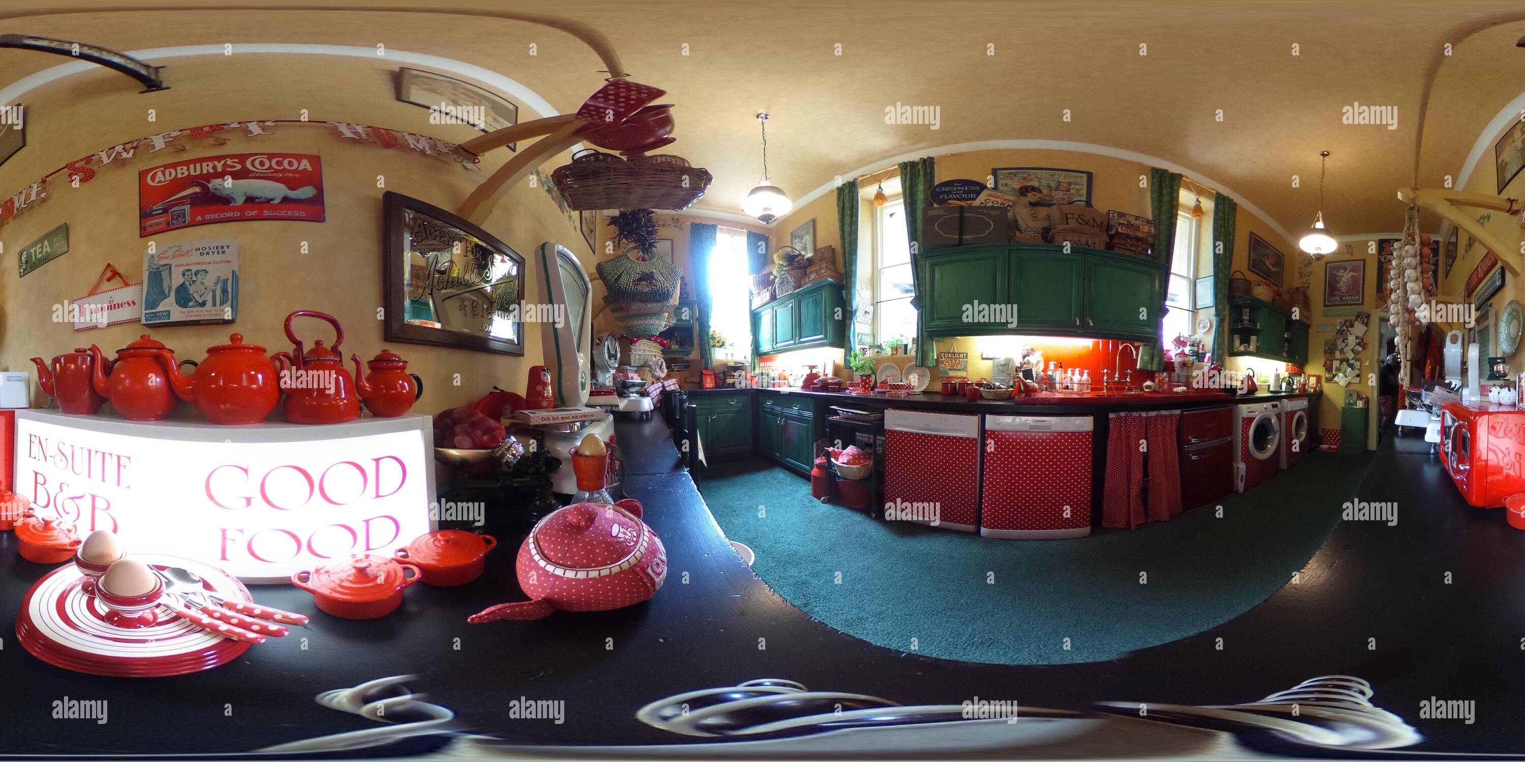 360° view of Interior panoramic photo at Abbey Cwm Hir Hall - Alamy