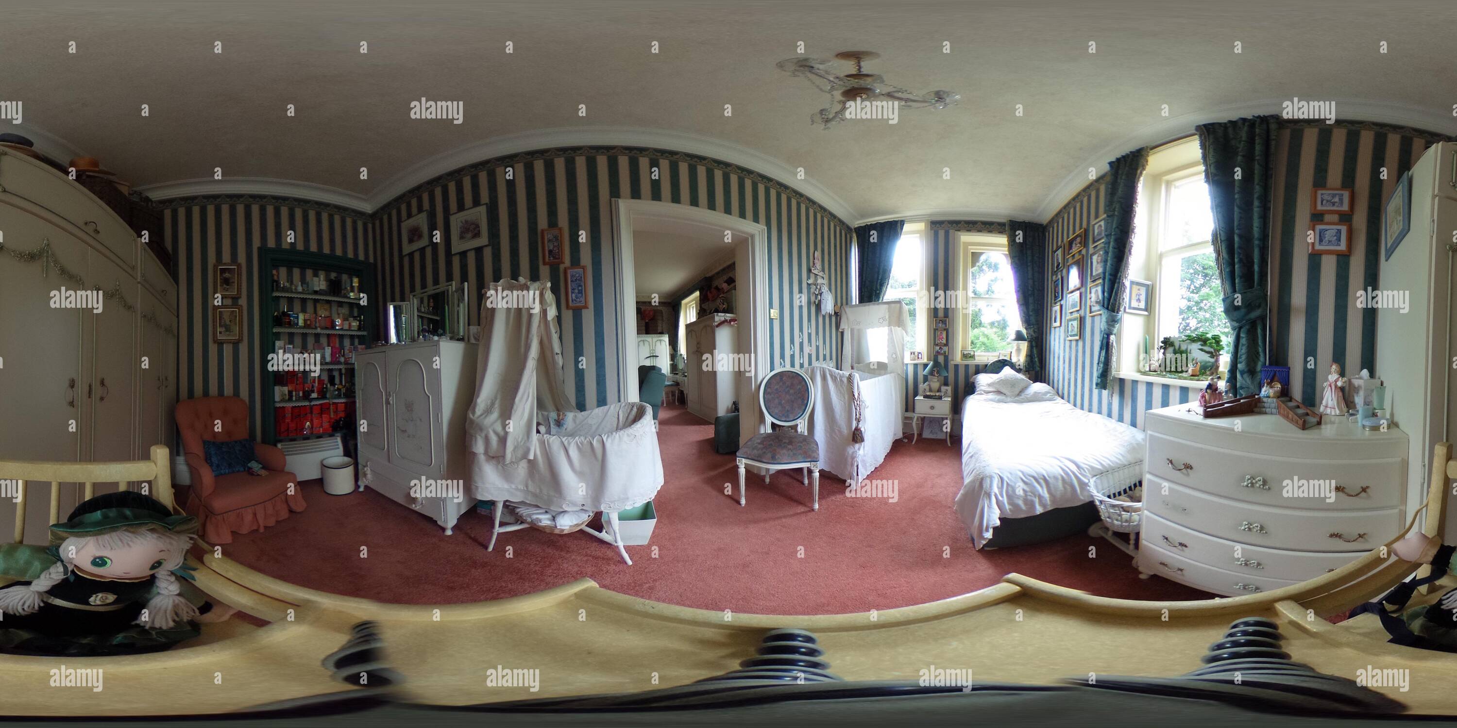 360° view of Interior panoramic photo at Abbey Cwm Hir Hall - Alamy