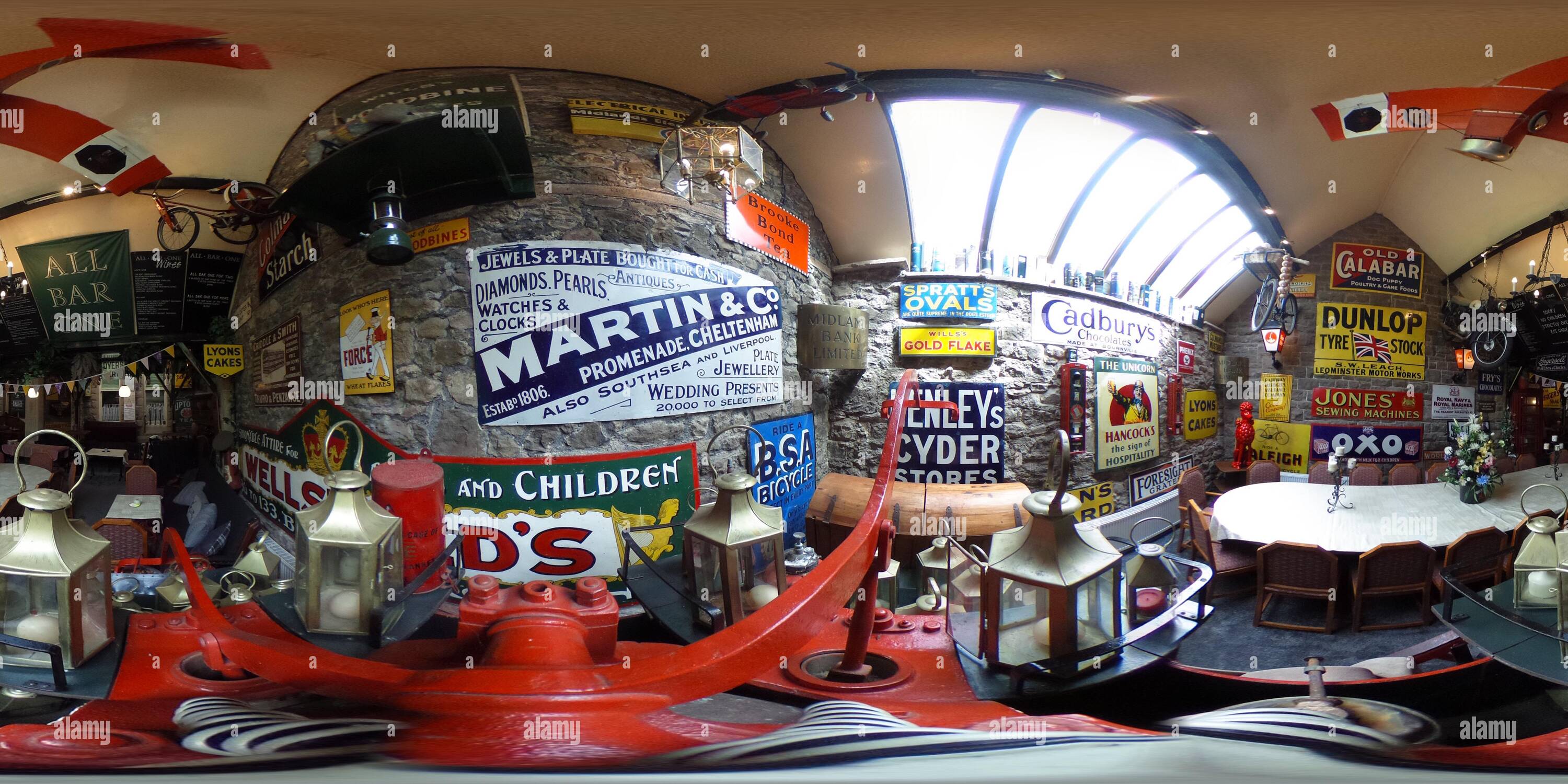 360° view of Interior panoramic photo at Abbey Cwm Hir Hall - Alamy