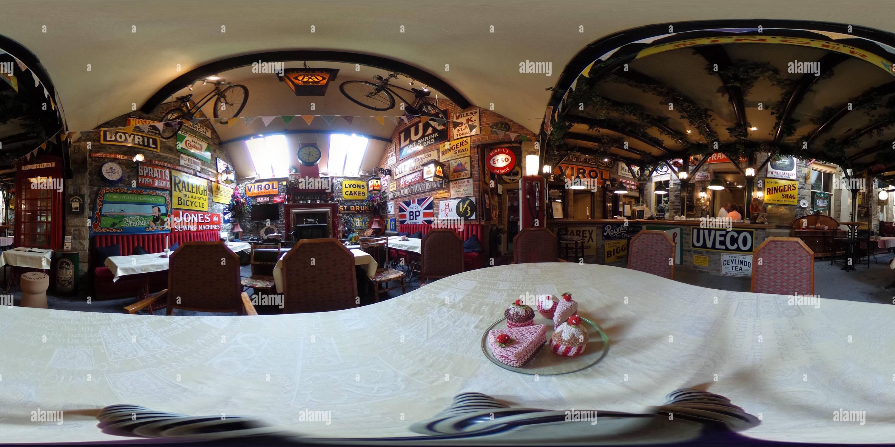 360° view of Interior panoramic photo at Abbey Cwm Hir Hall - Alamy