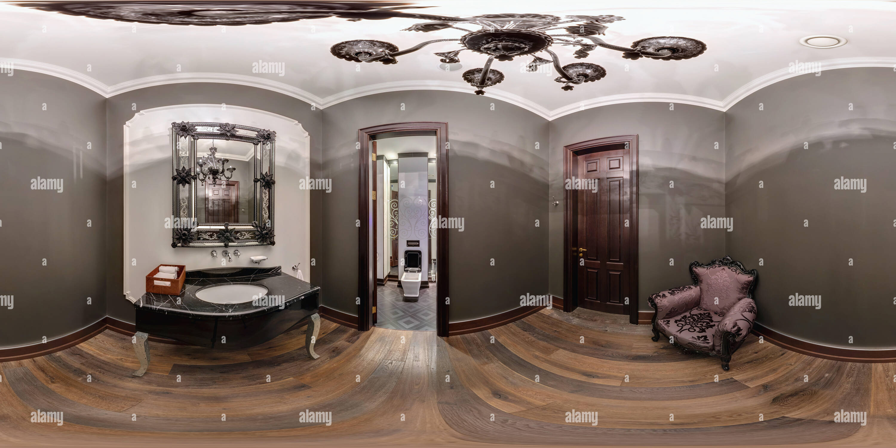 360° view of MINSK, BELARUS - SEPTEMBER 11, 2012: Full 360 panorama in ...