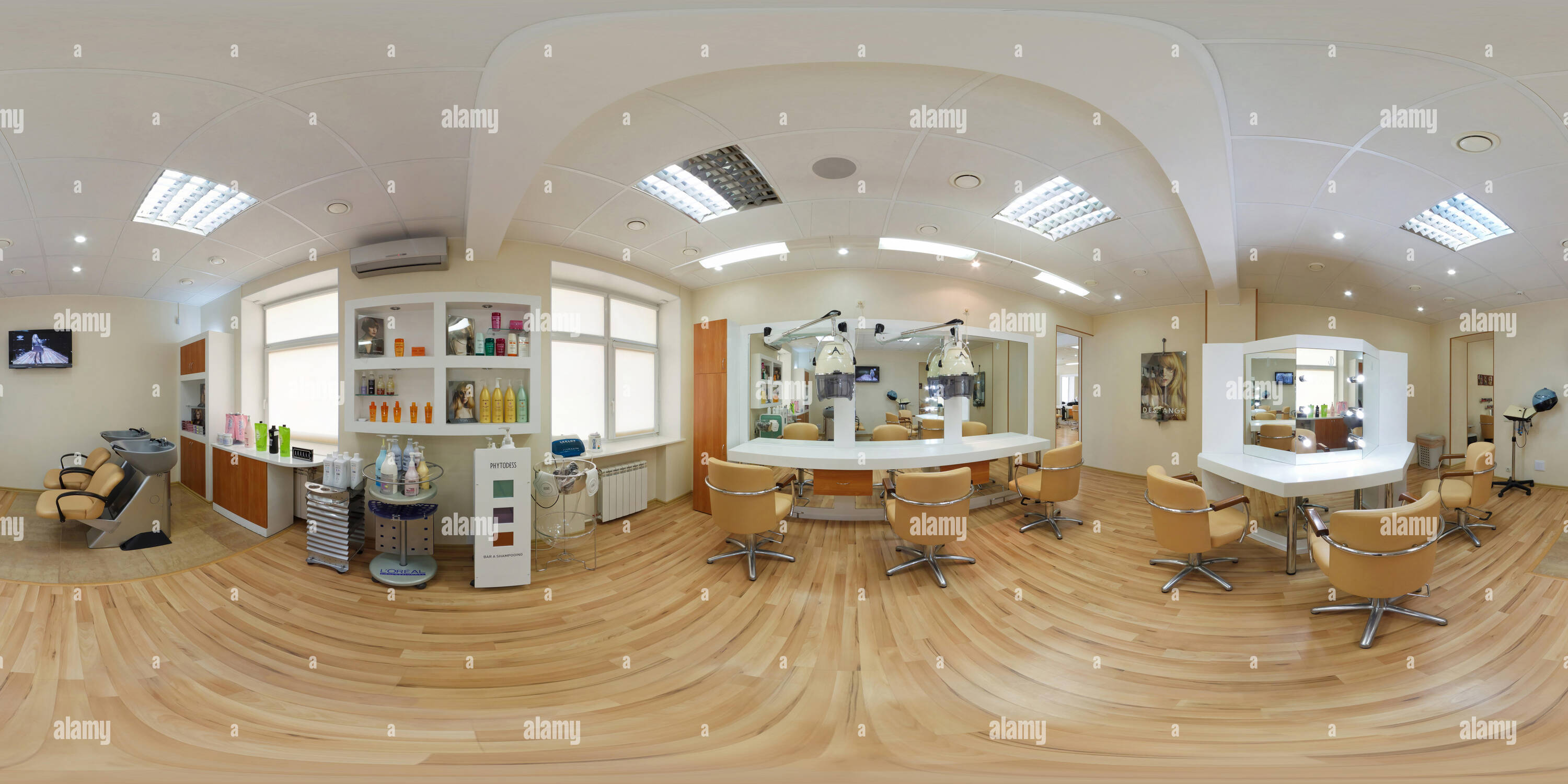 360° view of MINSK, BELARUS - DECEMBER 25, 2014: Full 360 panorama in ...