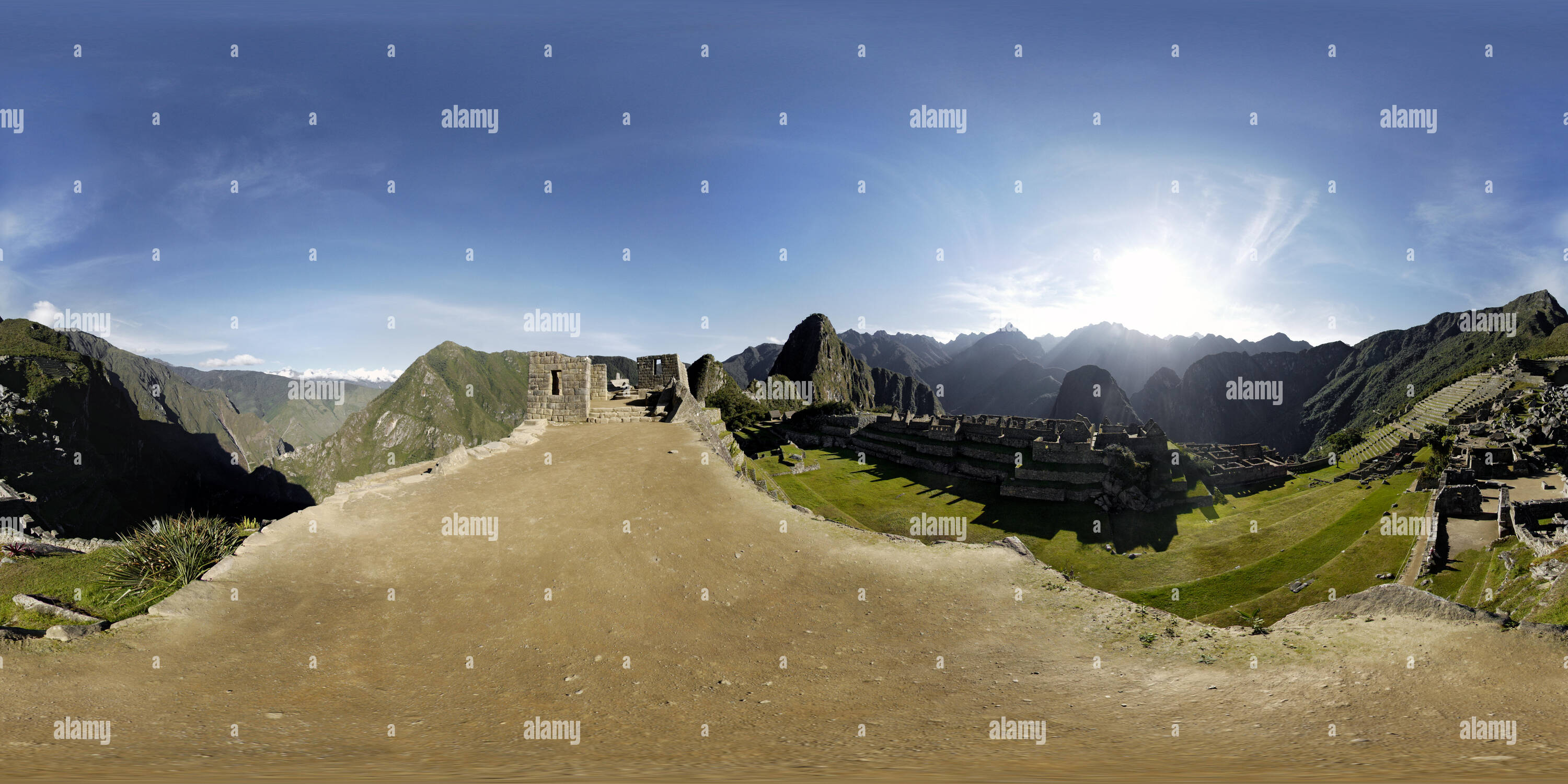 360° view of The view from the Citadel at Machu Picchu, Peru - Alamy