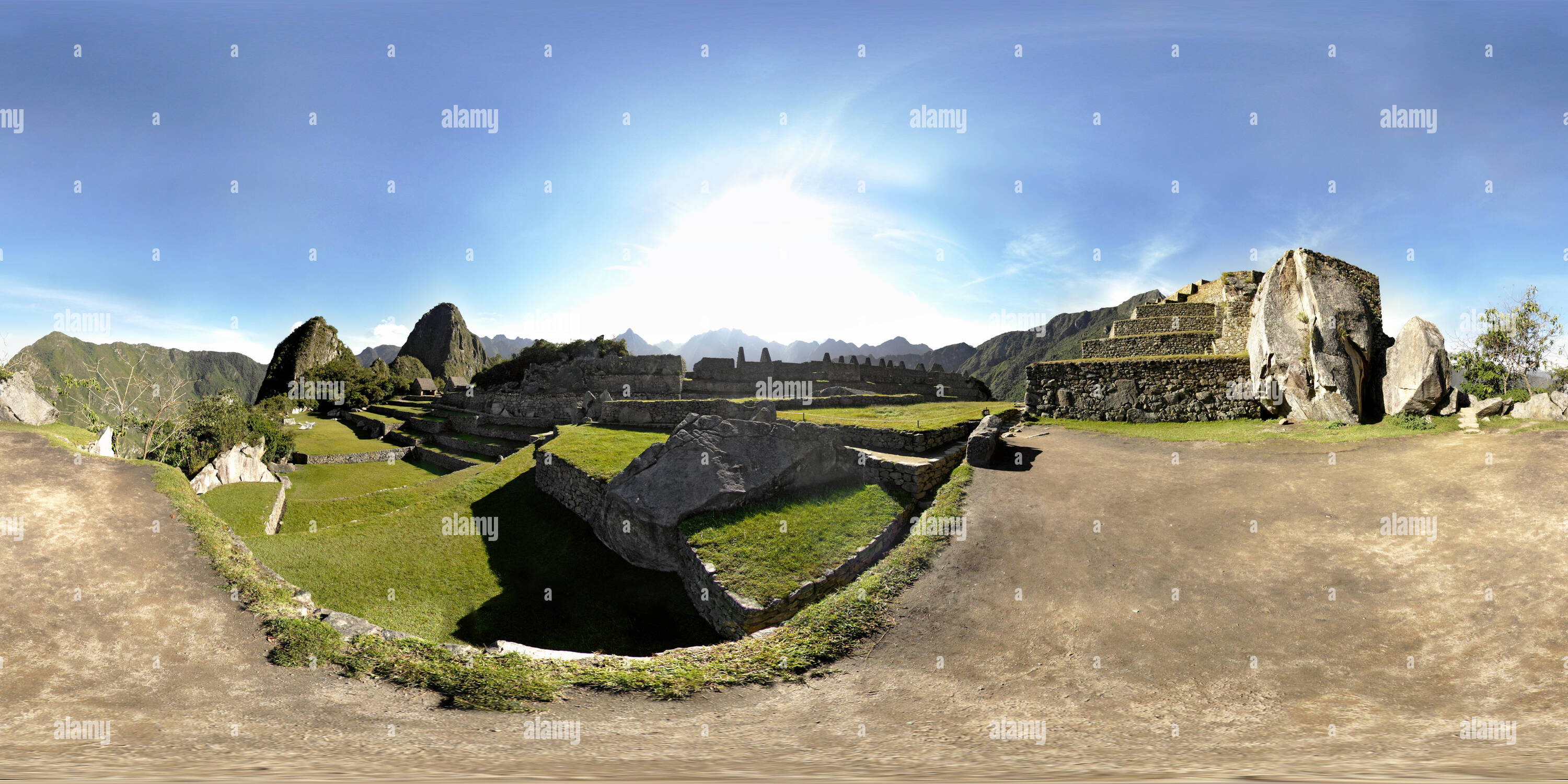 360° view of La Plaza Hundida - Machu Picchu, Peru - Alamy
