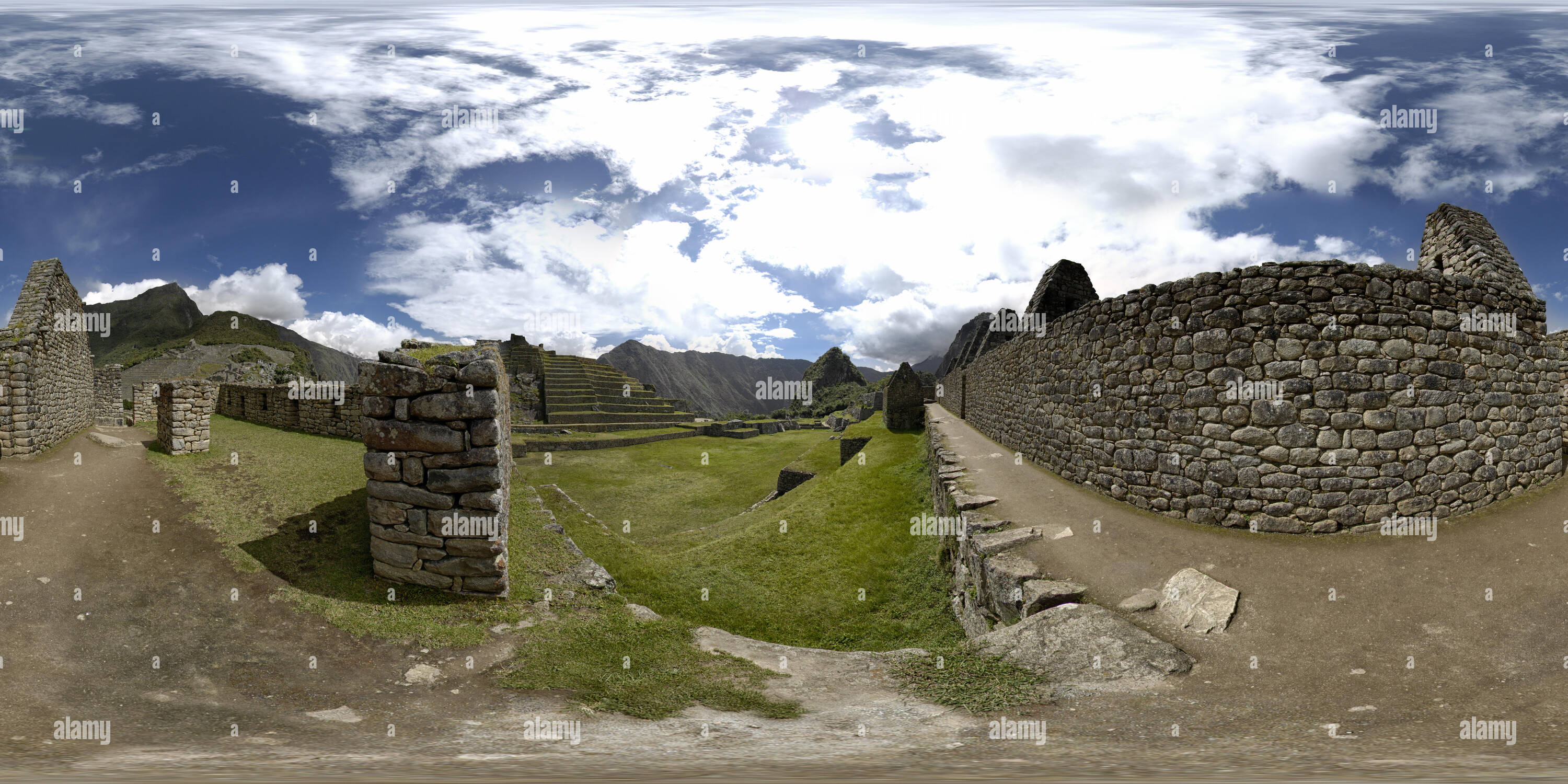 360° view of The Plaza Major - Machu Picchu, Peru - Alamy