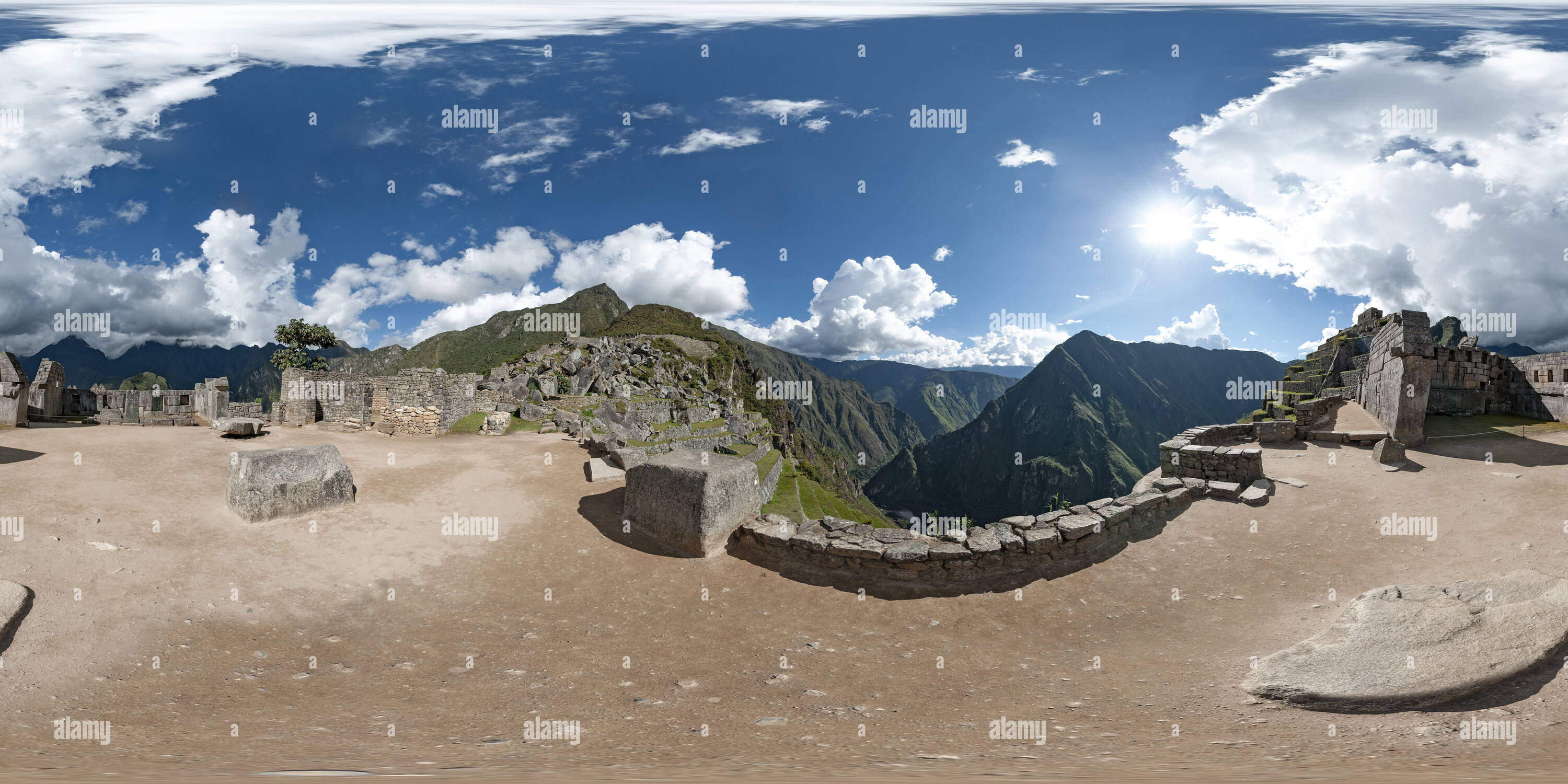 360° view of The Sacred Square, Machu Picchu, Peru - Alamy