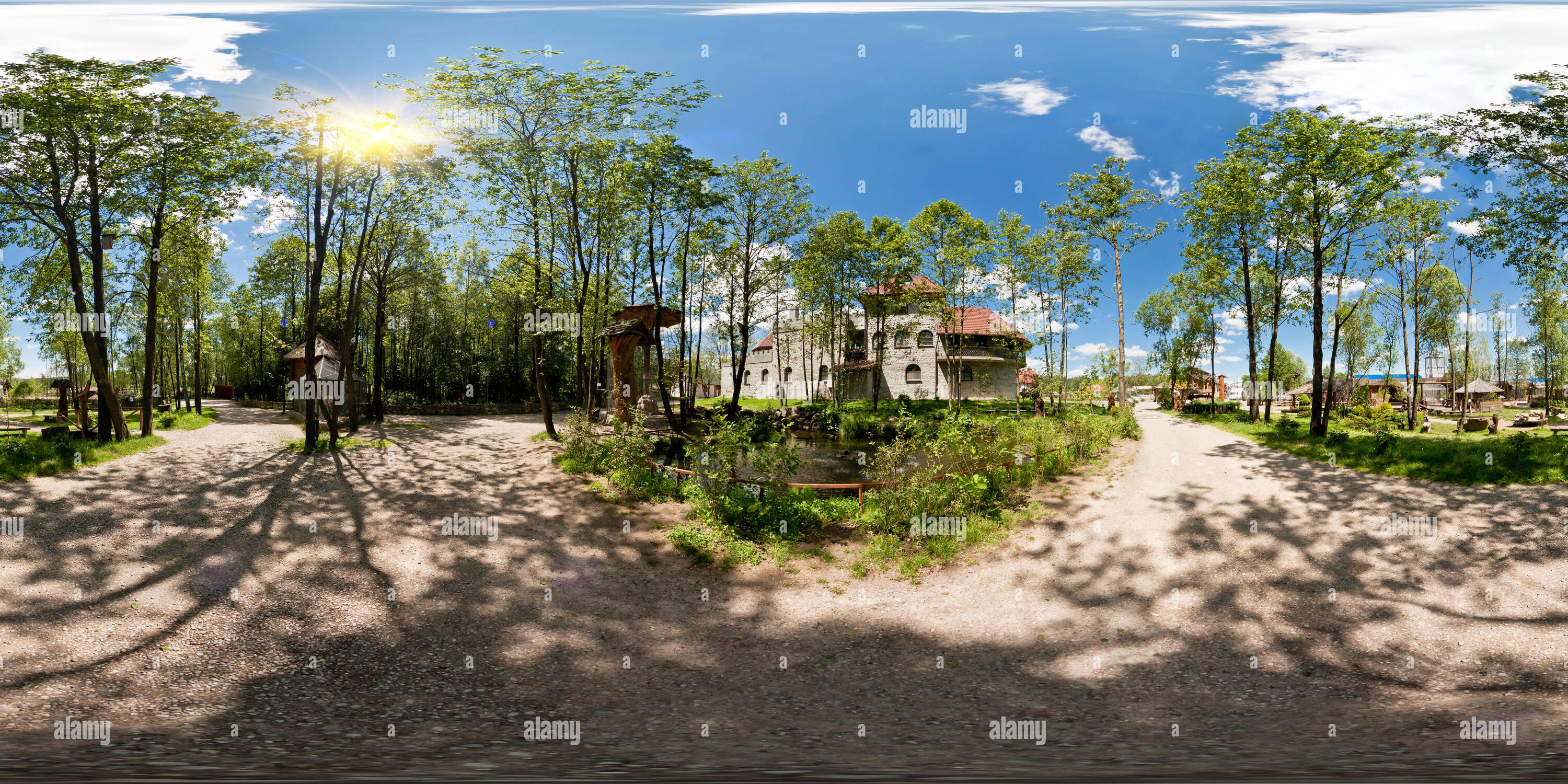 360° view of full 360 degree panorama in equirectangular spherical ...