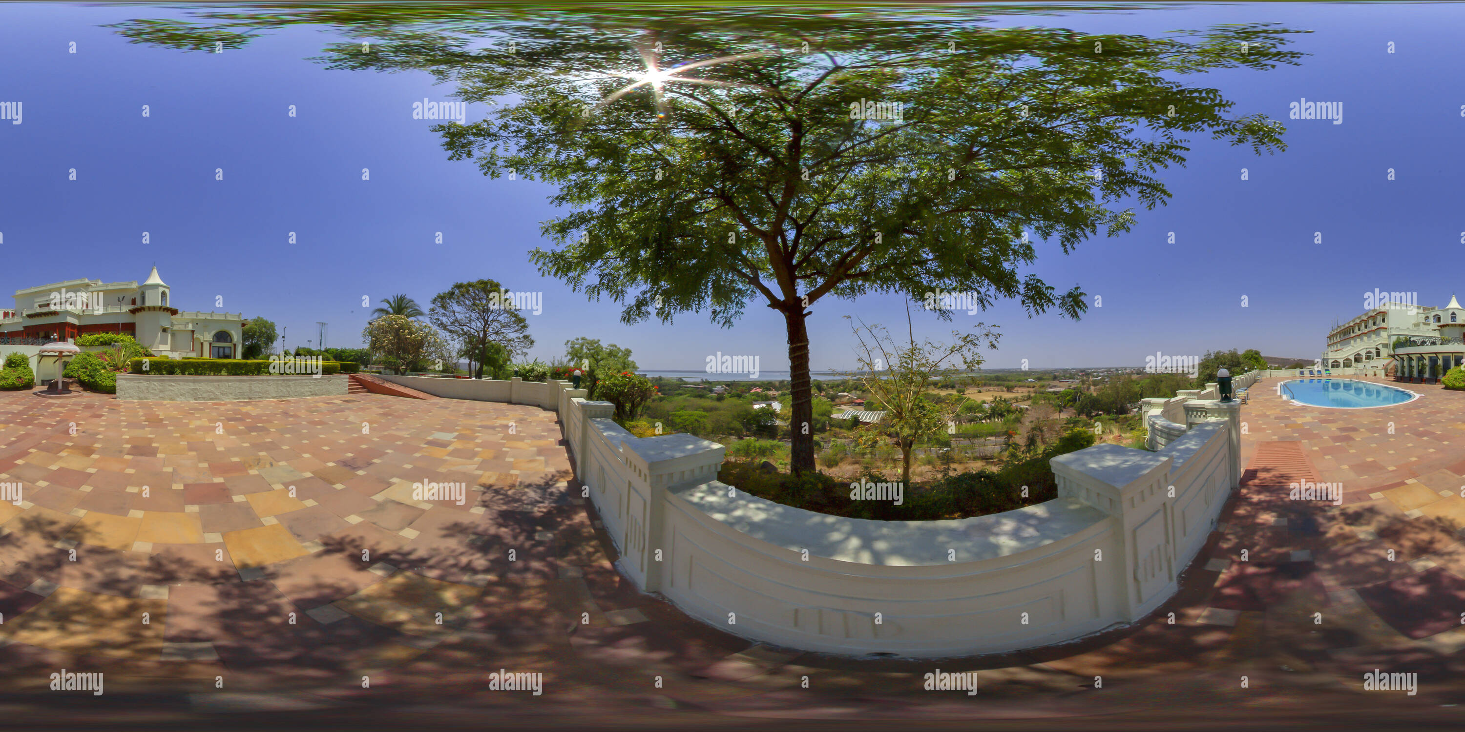 360° view of Pool at Noor-Us-Sabah Palace - Alamy