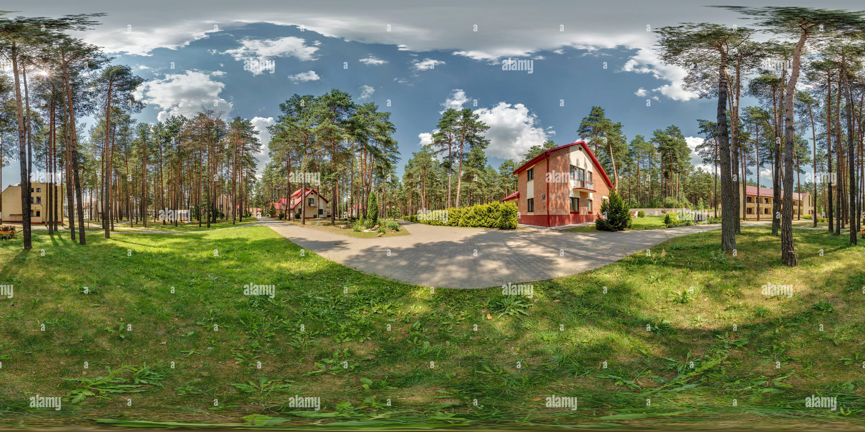 360° view of Full 360 degree seamless panorama in equirectangular ...