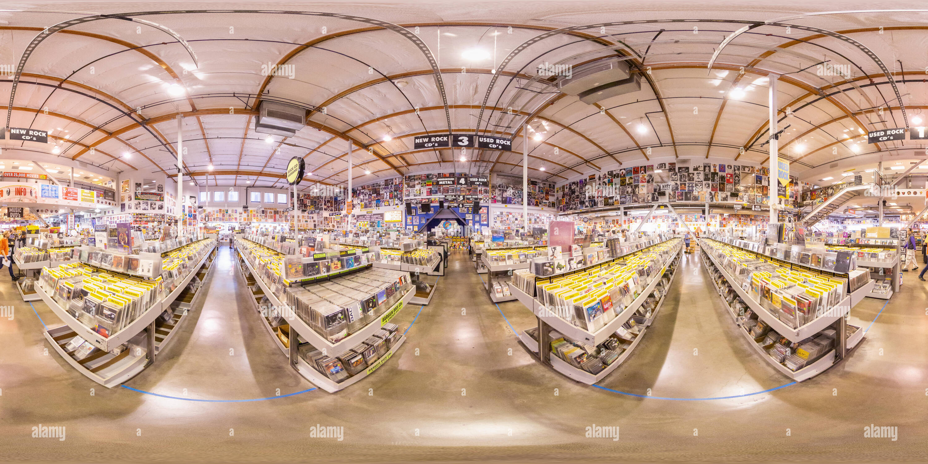 360° view of 360° view of Los Angeles record store Amoeba Records - Alamy