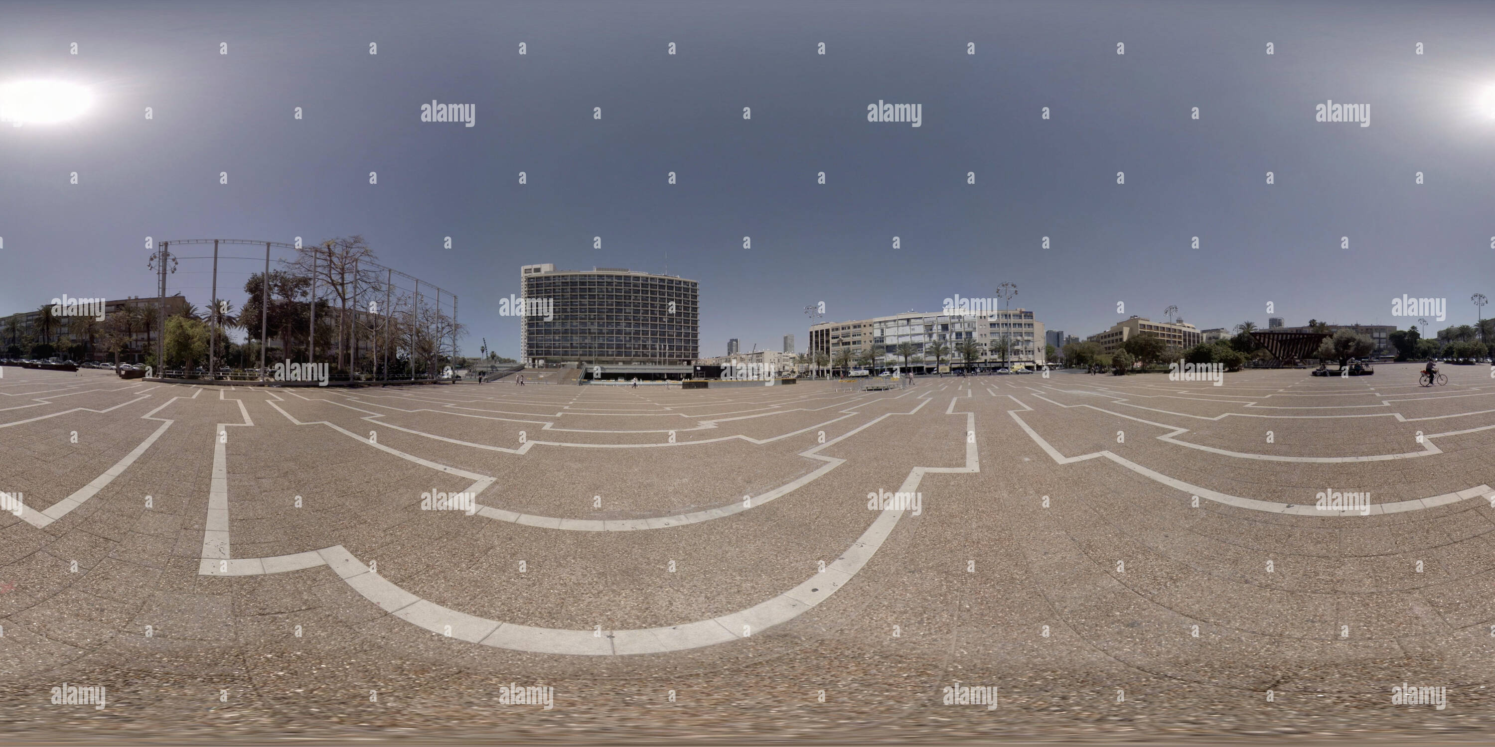 360° view of Tel Aviv skyline: Tel Aviv skyline: Rabin Sq and Tel Aviv ...