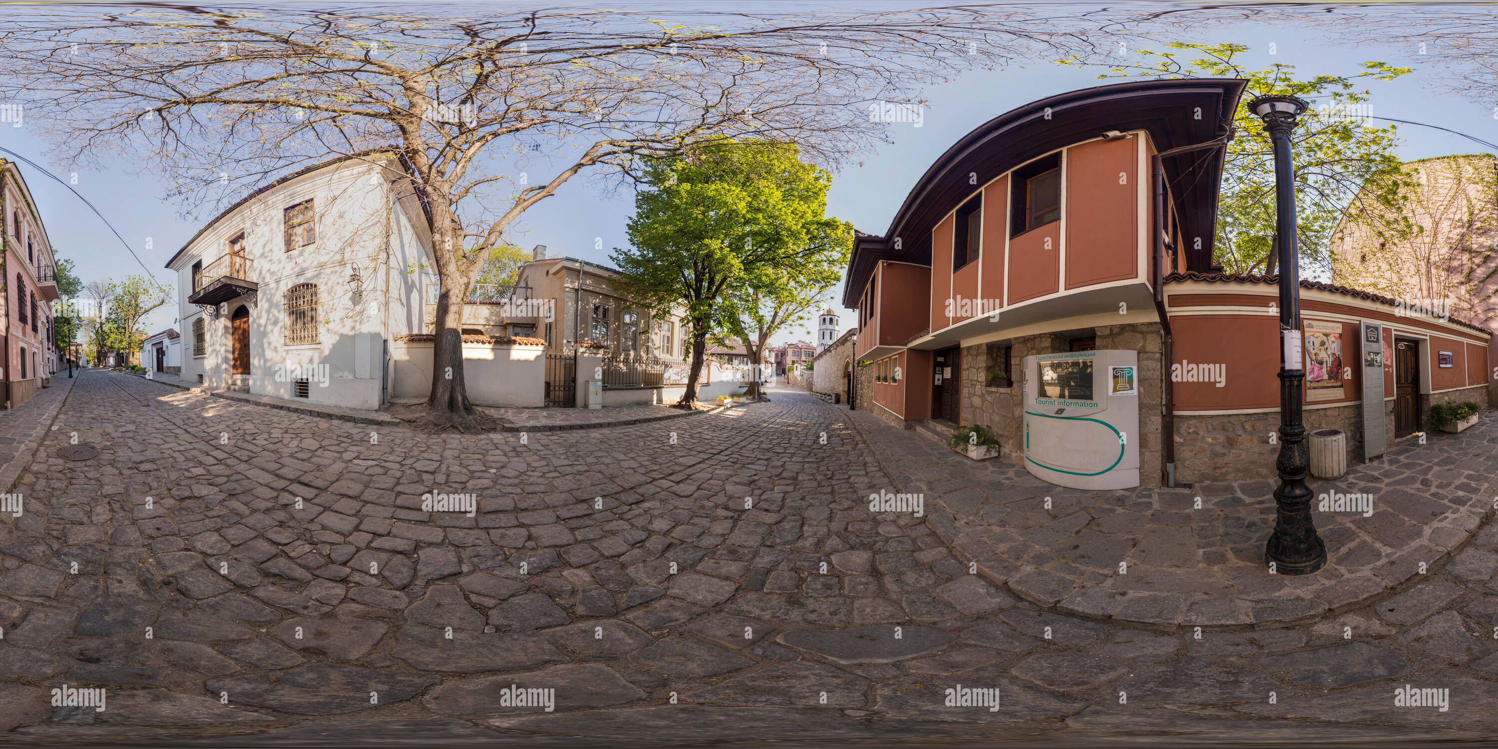 360° view of PLOVDIV, BULGARIA - MAY 22, 2017 - 380 by 180 degrees ...