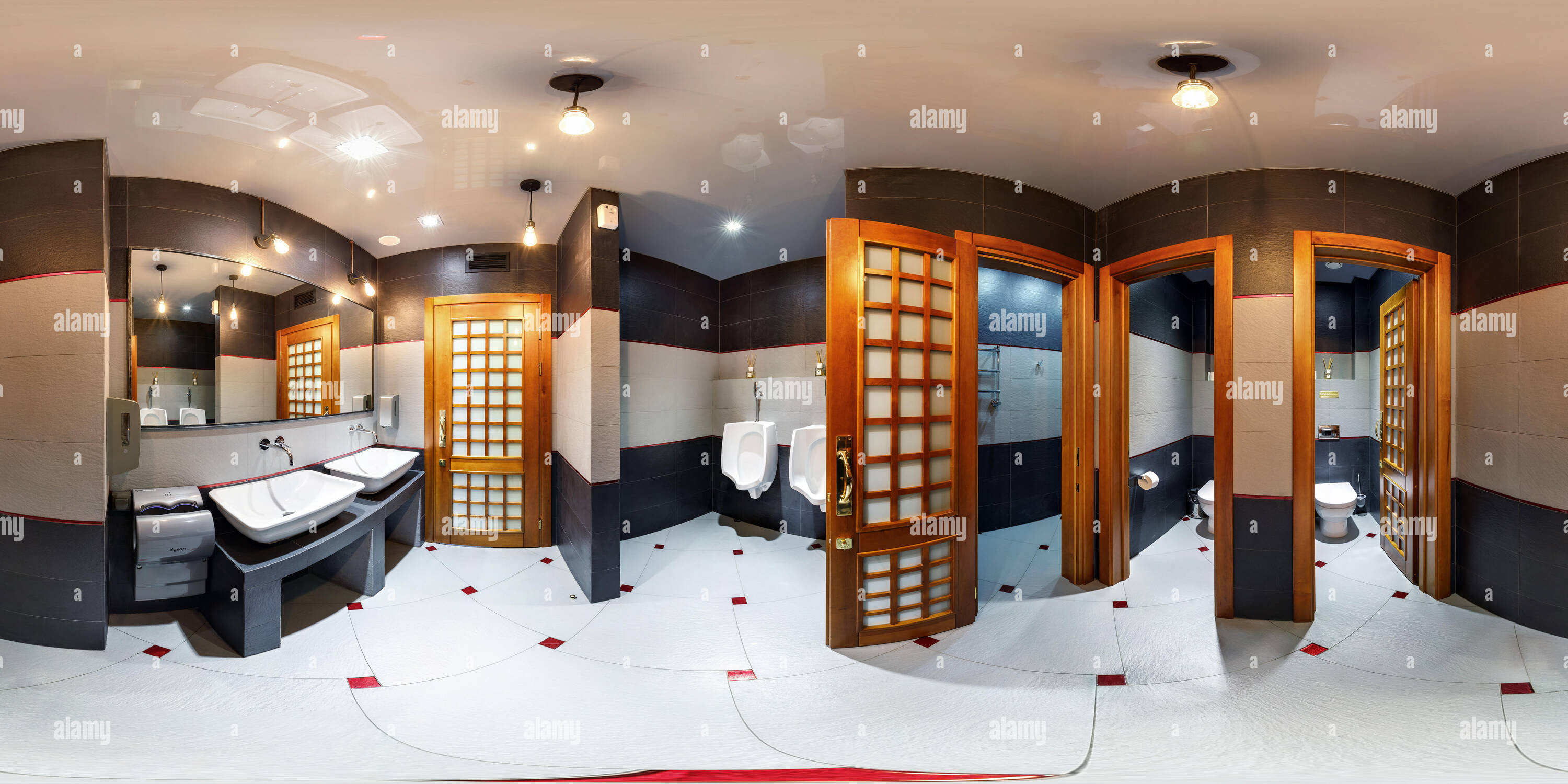 360° view of MINSK, BELARUS - JANUARY 25, 2015: Panorama in interior ...