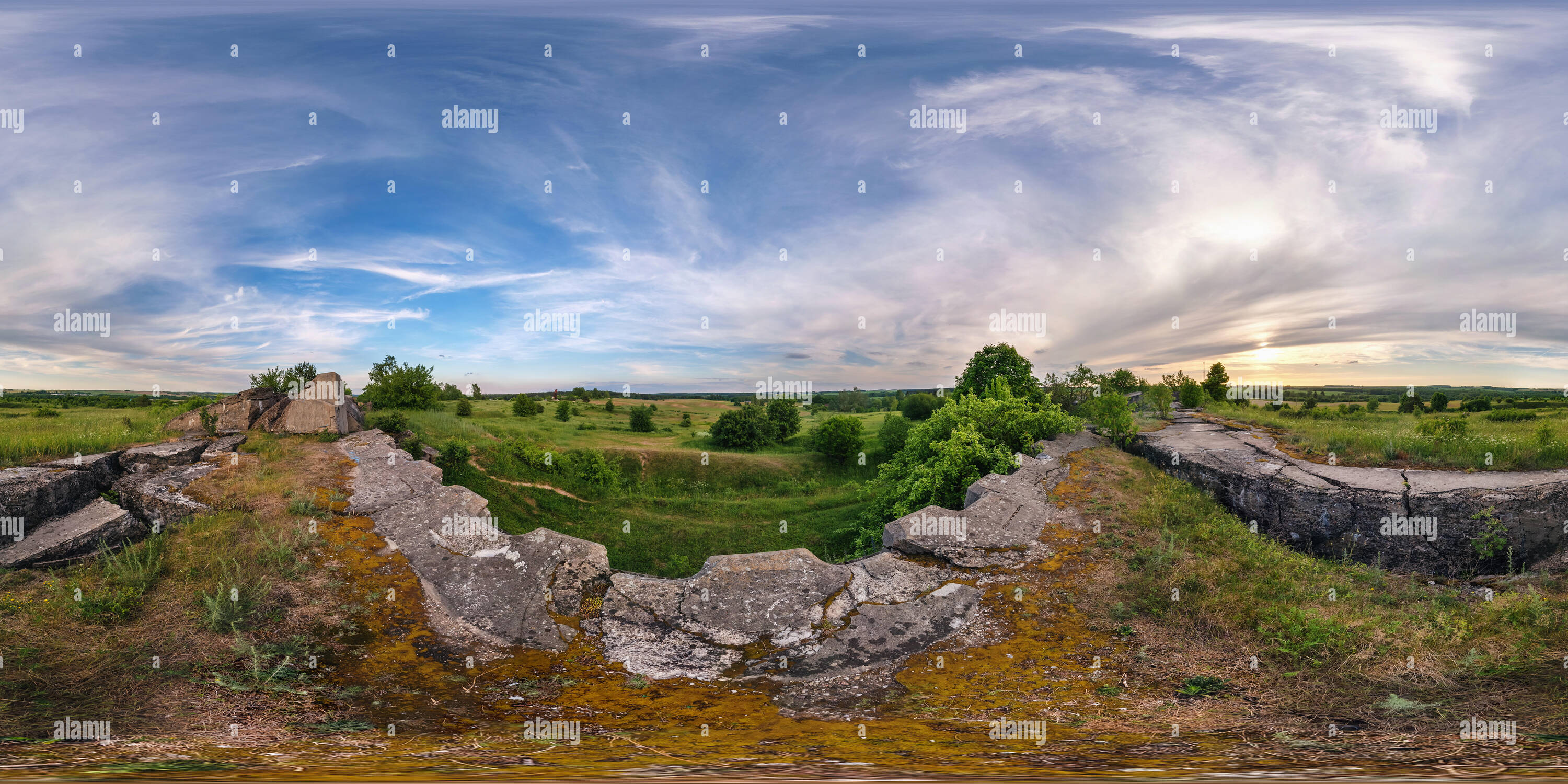 360° view of full 360 degree seamless panorama in equirectangular ...