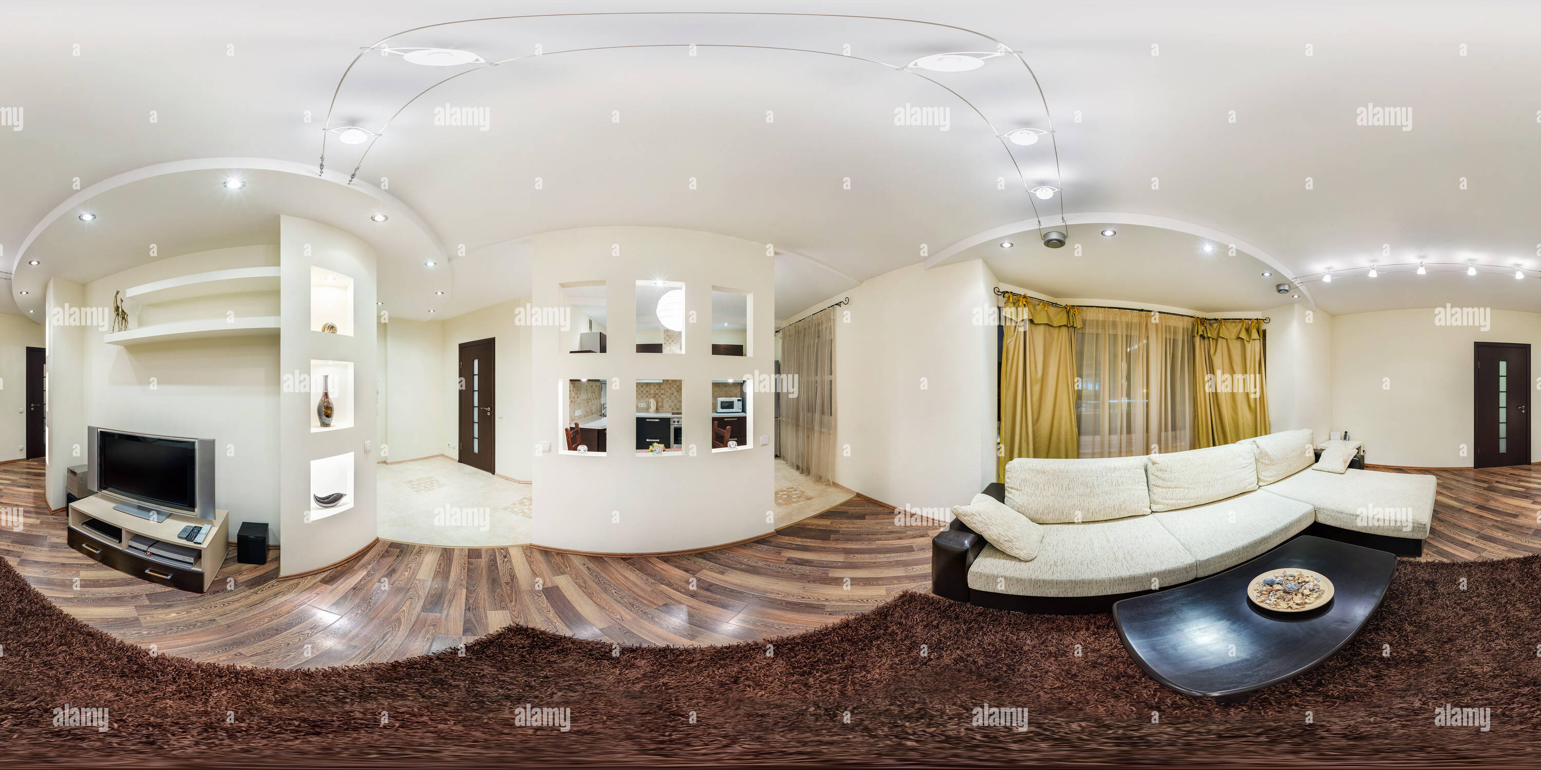 360° view of MINSK, BELARUS - FEBRUARY 2, 2013: Full spherical 360 by ...