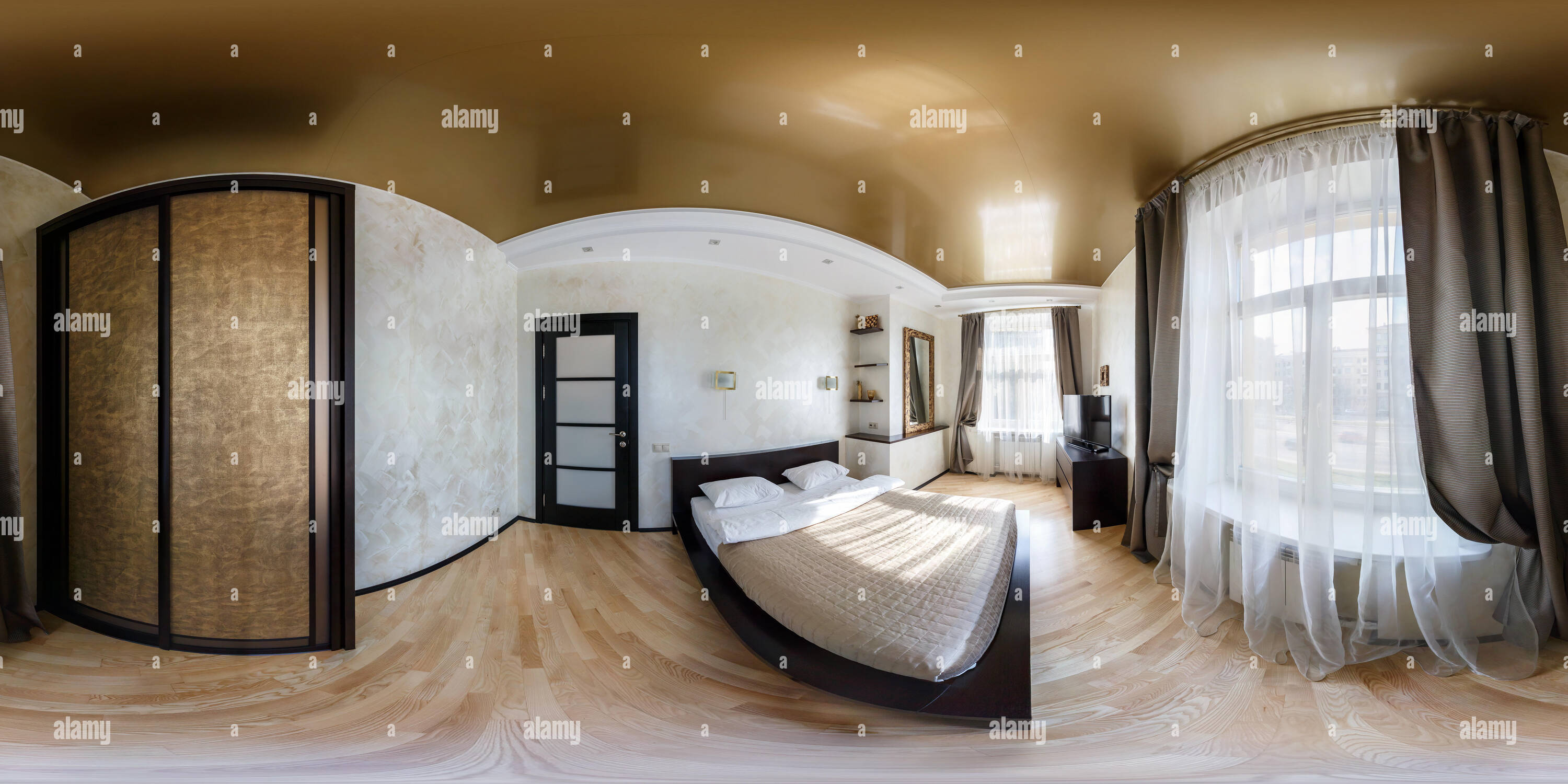 360° view of MINSK, BELARUS - MARCH 25, 2014: Full spherical 360 by 180 ...