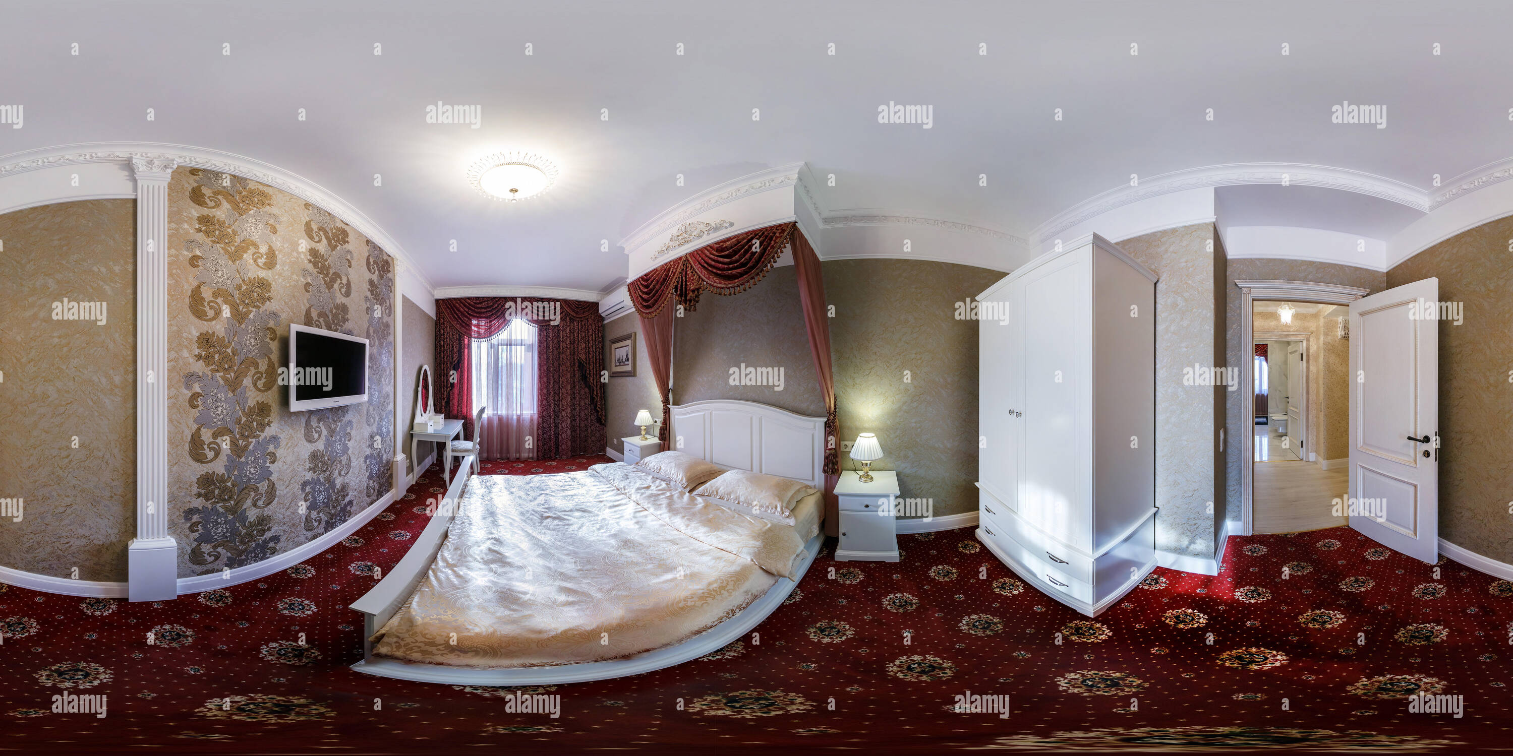 360° view of MINSK, BELARUS - FEBRUARY 2, 2014: Full spherical 360 by ...