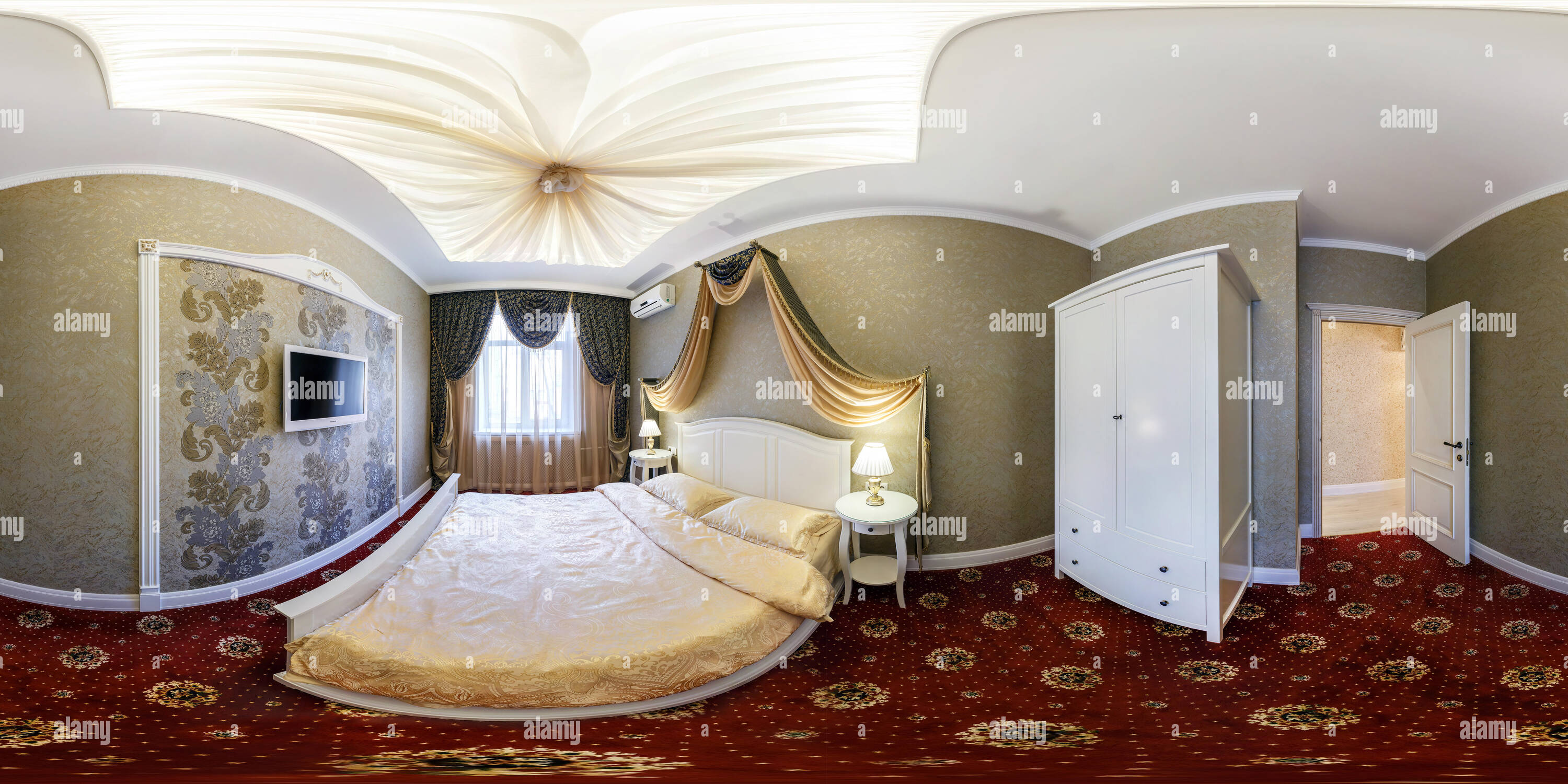 360° view of MINSK, BELARUS - FEBRUARY 27, 2014: Full spherical 360 by ...