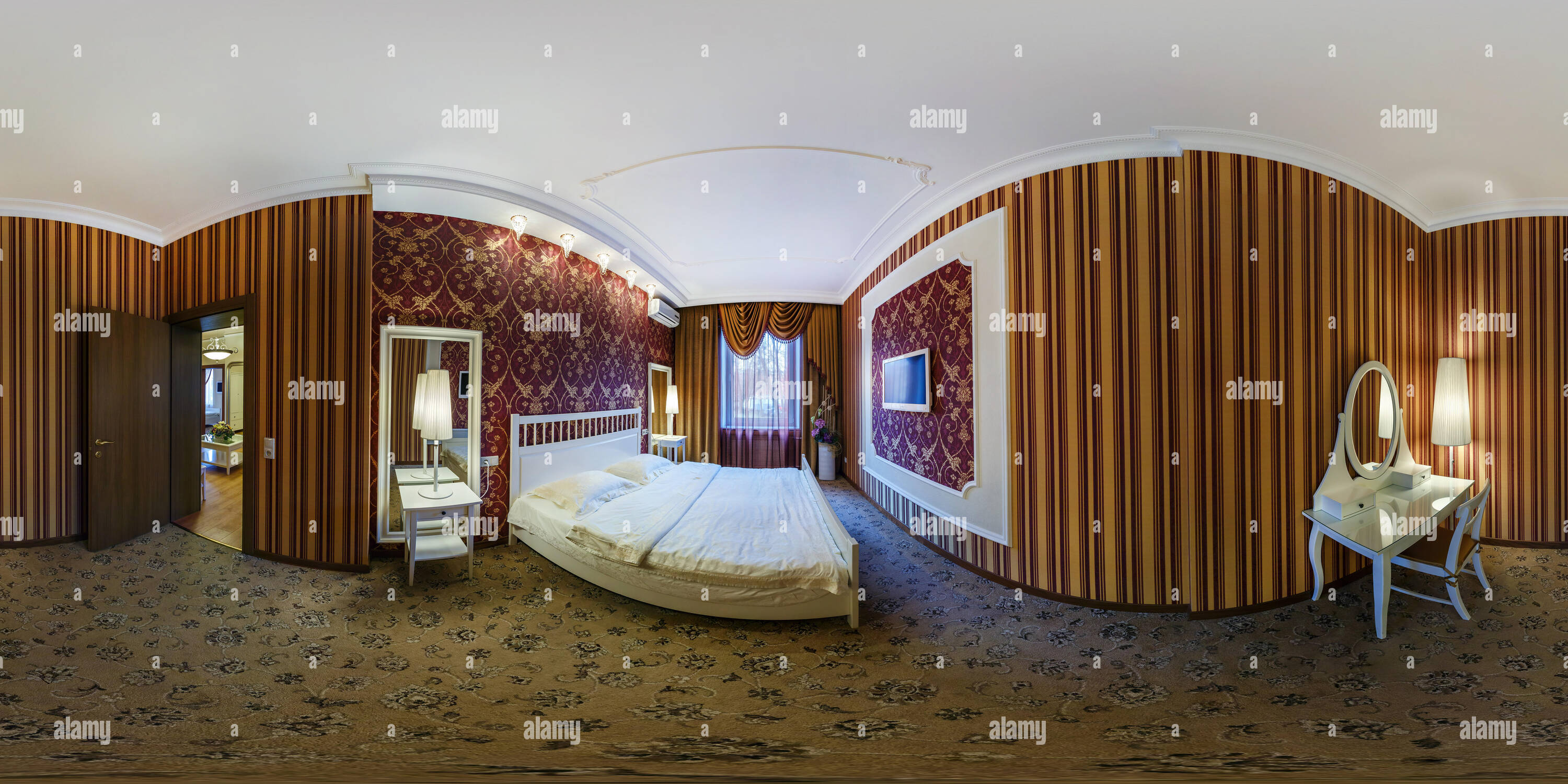 360° view of MINSK, BELARUS - FEBRUARY 26, 2014: Full spherical 360 by ...