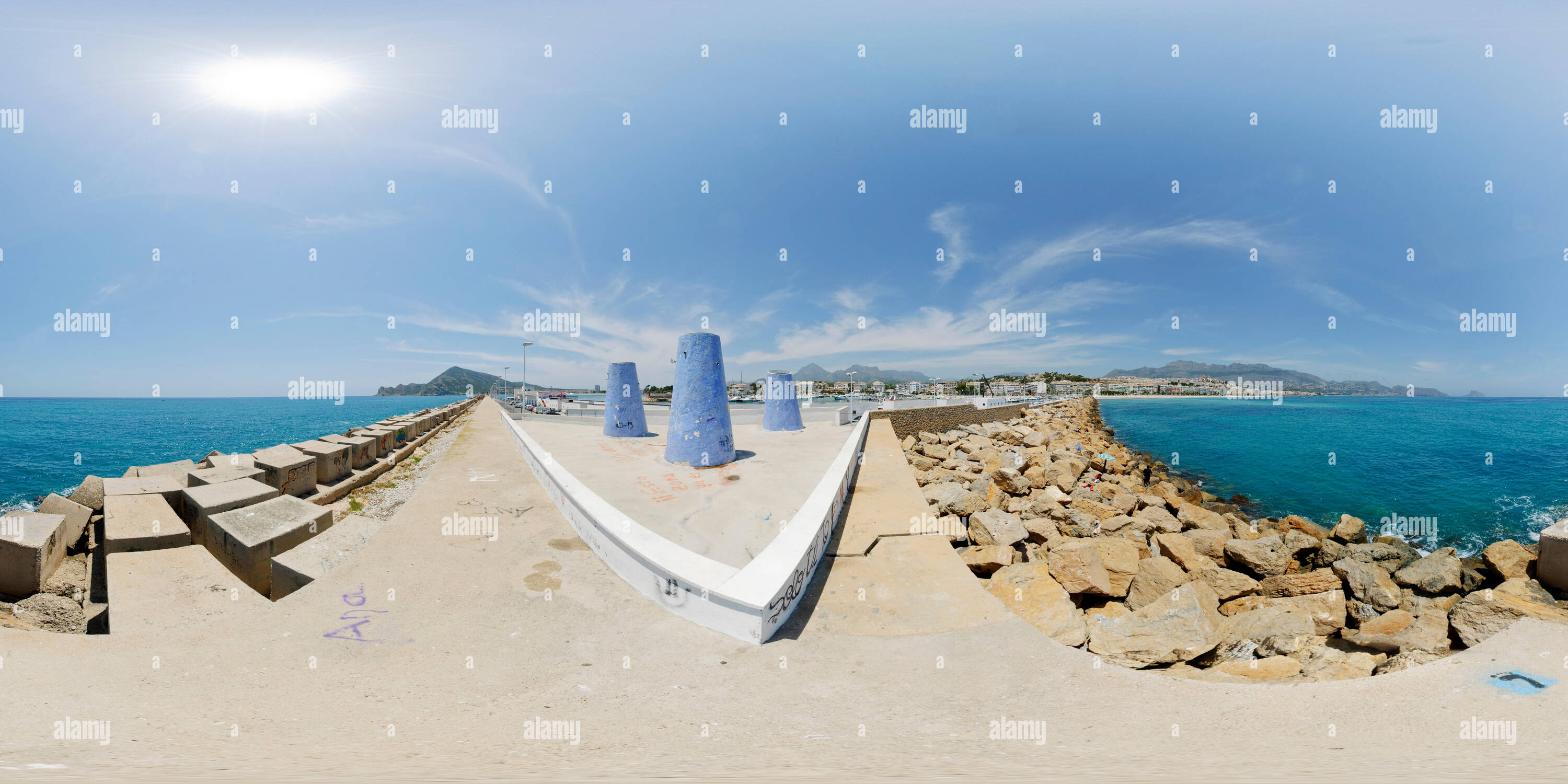 360° view of Port of Altea, Spain - Alamy