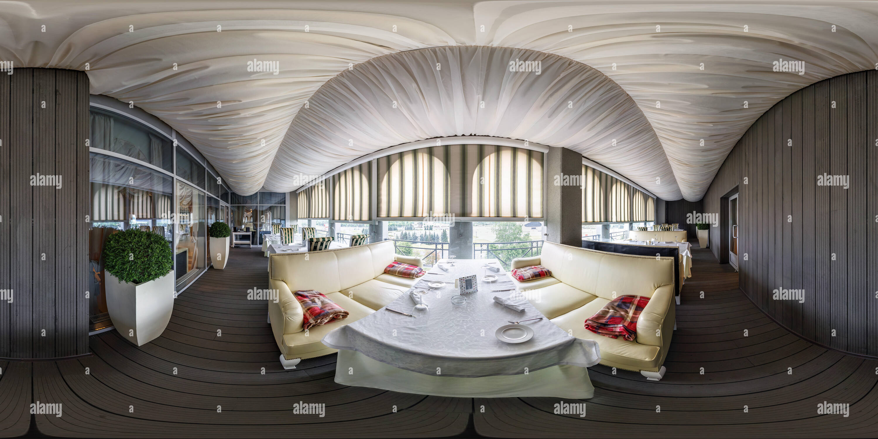 360° view of MINSK , BELARUS - JUNE 23, 2015: Inside of the interior of ...