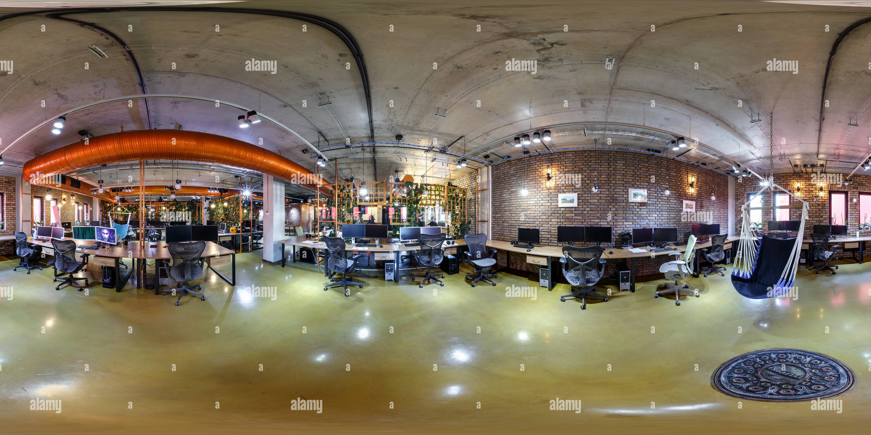 360° view of MINSK, BELARUS - OCTOBER 31, 2015: Full spherical 360 ...