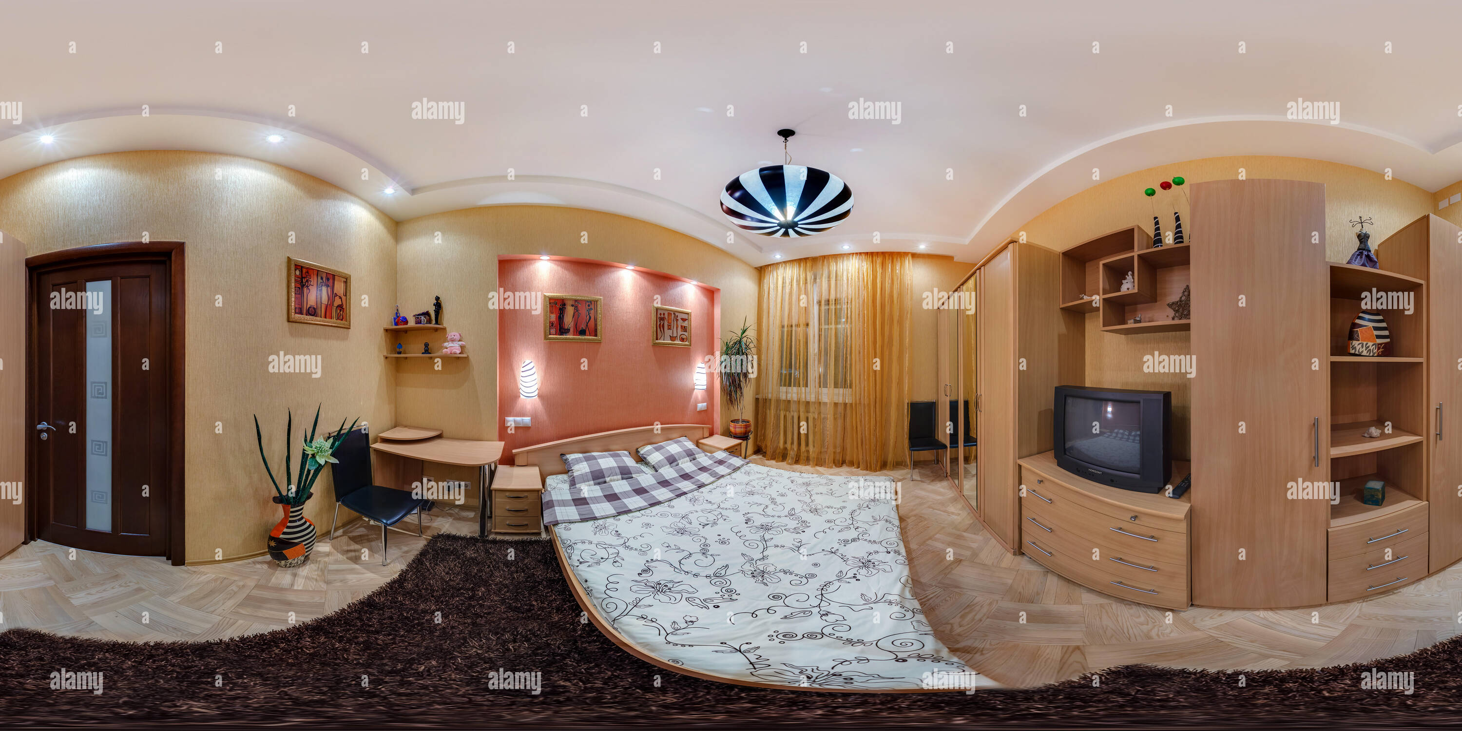 360° view of MINSK, BELARUS - FEBRUARY 27, 2014: Full spherical 360 by ...