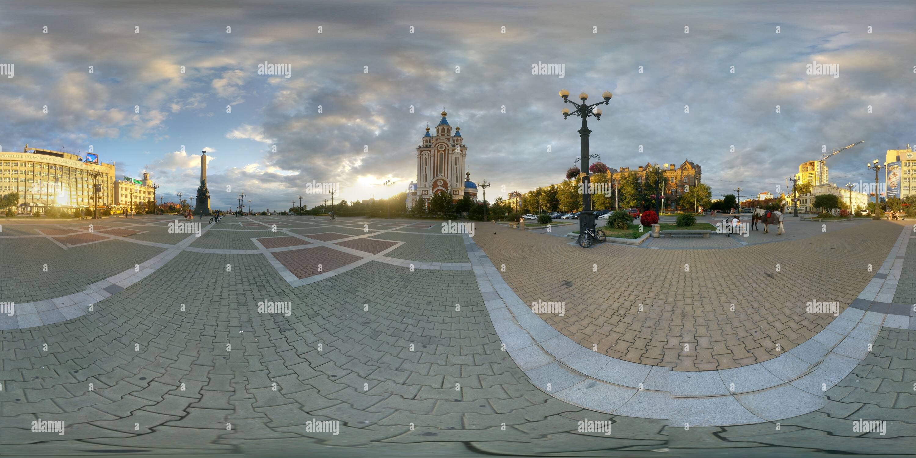 360° view of Khabarovsk, Komsomolskaya square - Alamy