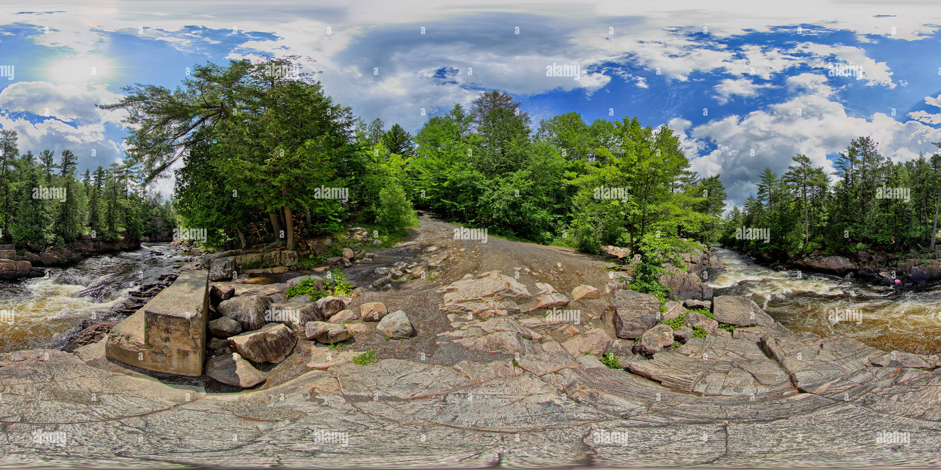 360° view of Rapids at Parc des Chutes-Dorwin - Alamy